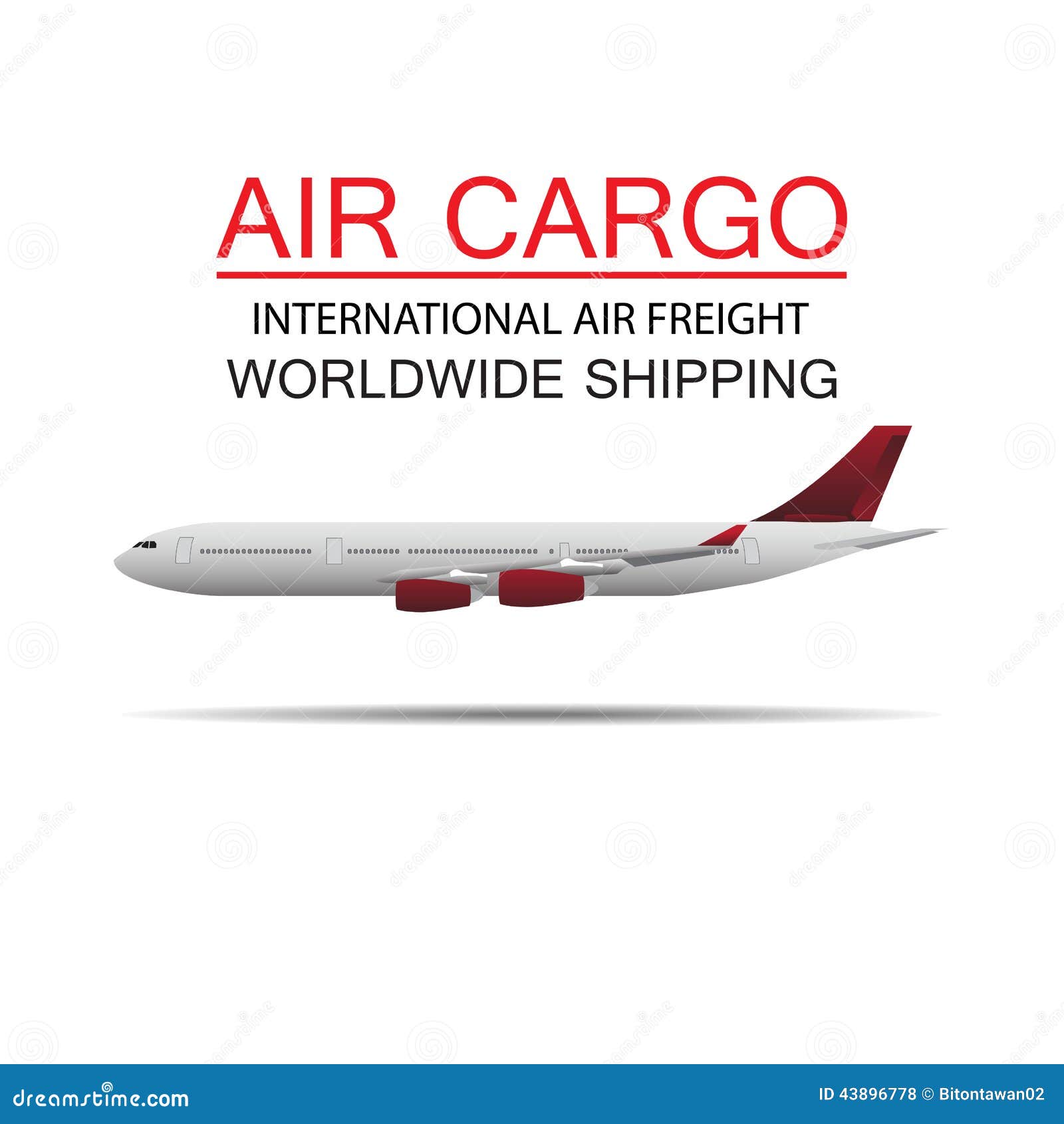 Air Cargo Worldwide Shipping Stock Vector - Illustration of delivery ...