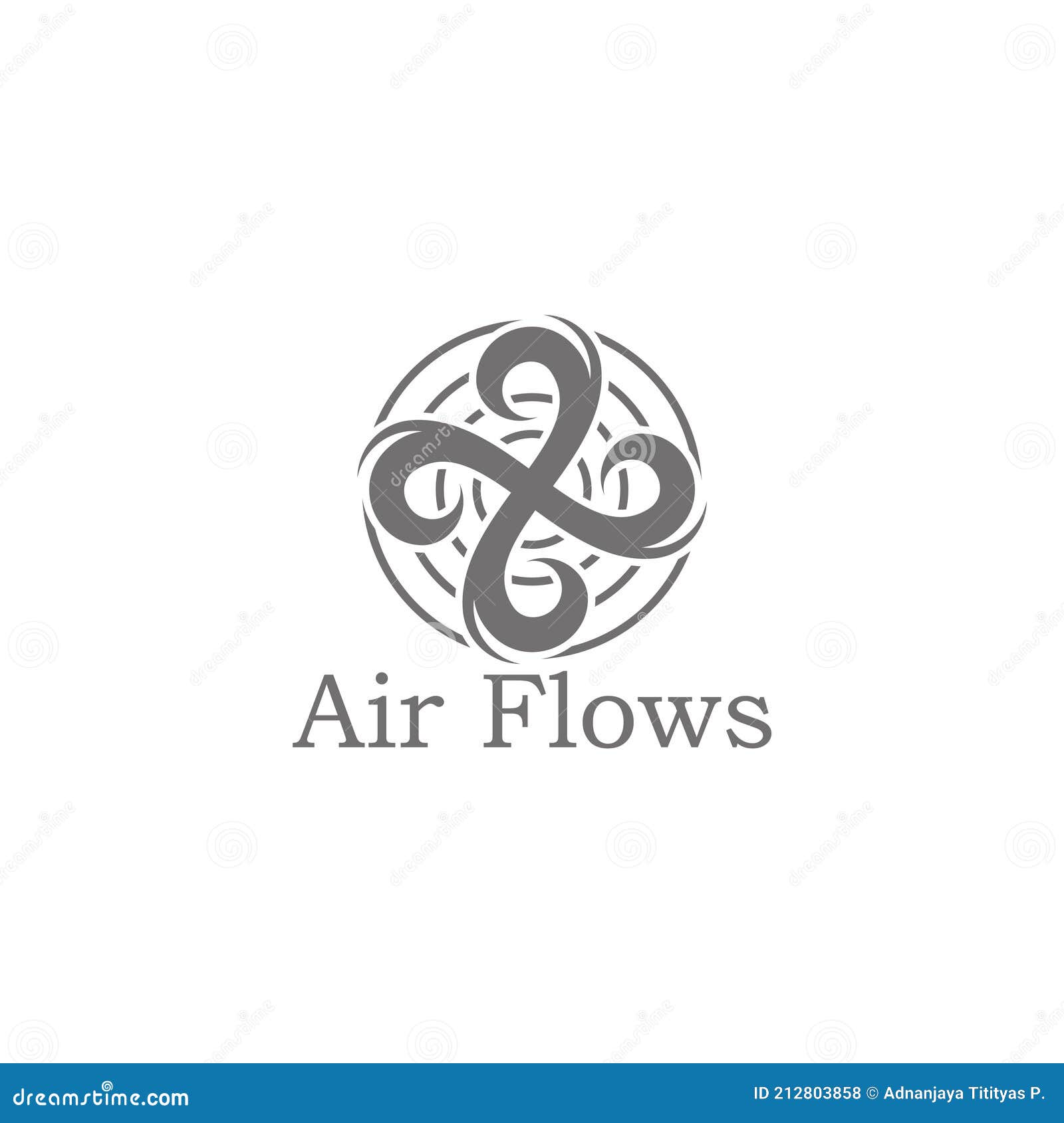 Air Circle Motion Flow Round Swirl Turbines Symbol Vector Stock Vector ...