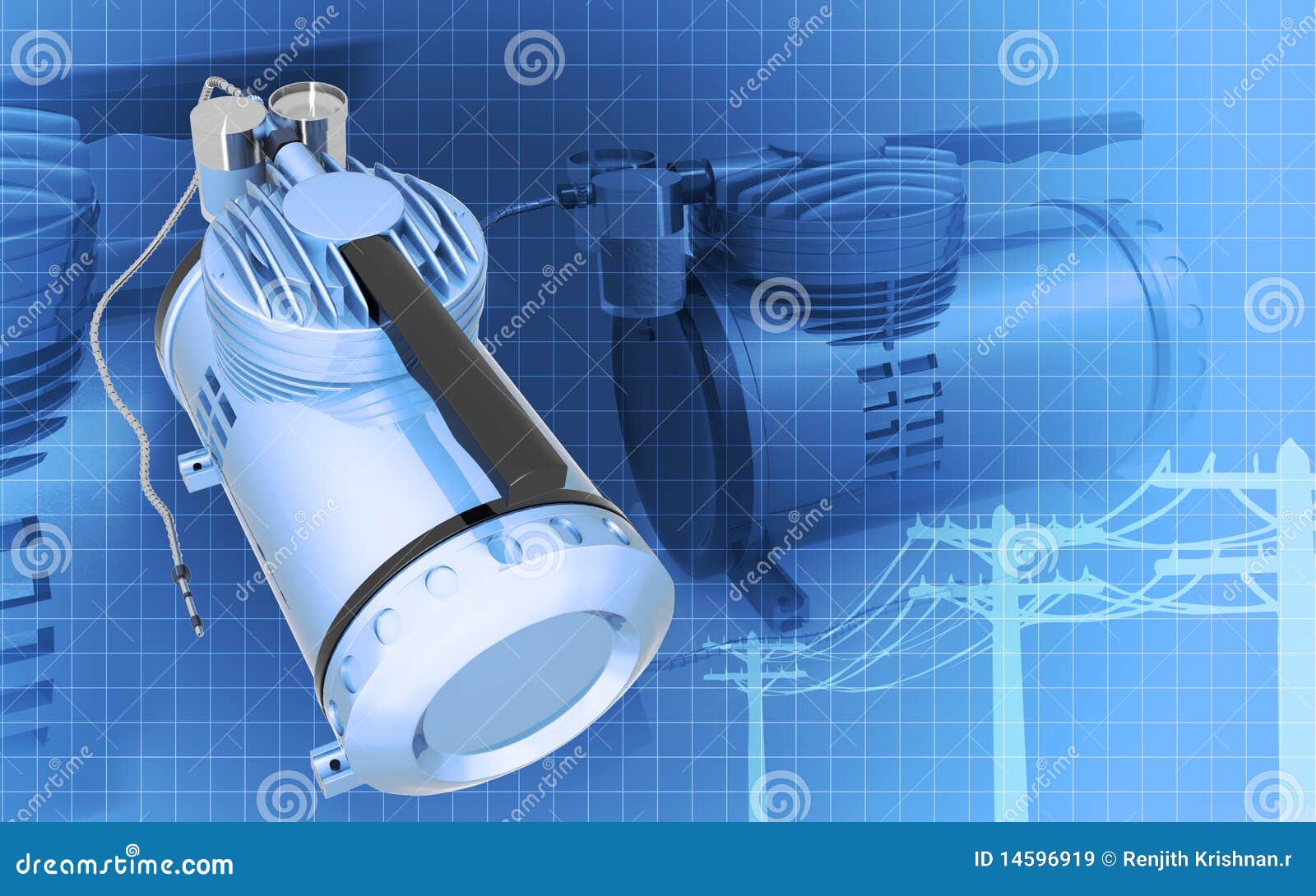 Air Compressor stock illustration. Illustration of isolated - 14596919