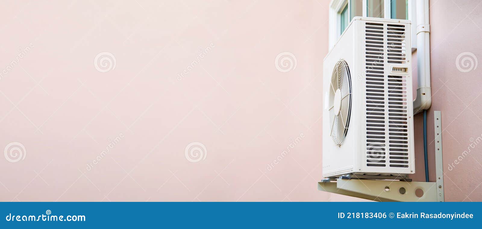 Close-up External Split Wall Type of Outdoor Home Air Conditioner ...