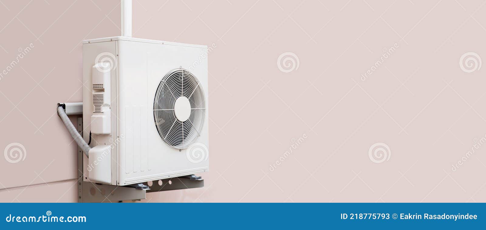 Close-up External Split Wall Type of Outdoor Home Air Conditioner ...