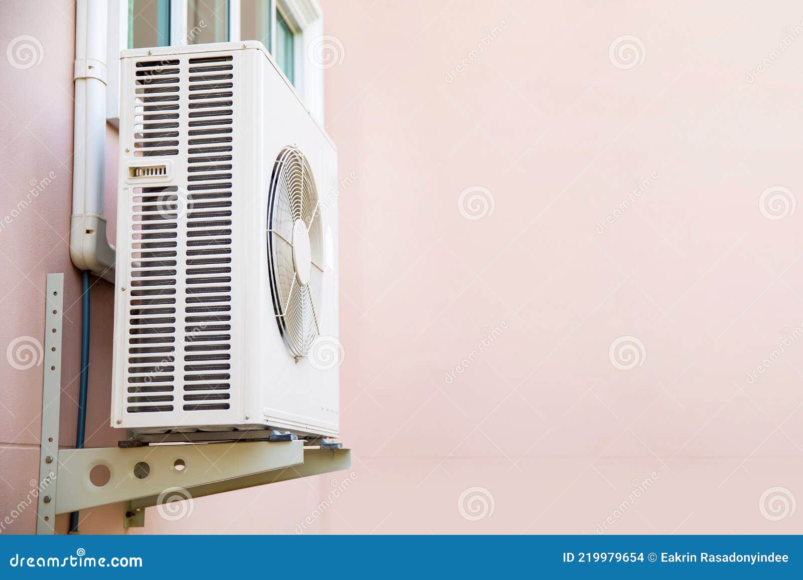 Close-up External Split Wall Type of Outdoor Home Air Conditioner ...