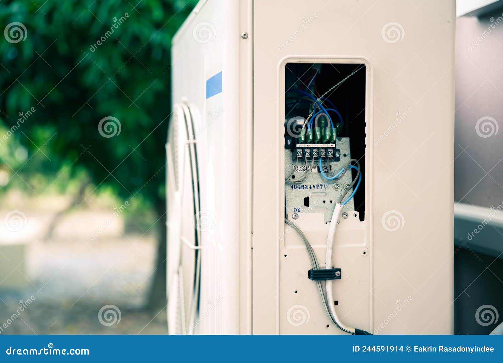 Close-up External Split Wall Type of Outdoor Home Air Conditioner Unit ...