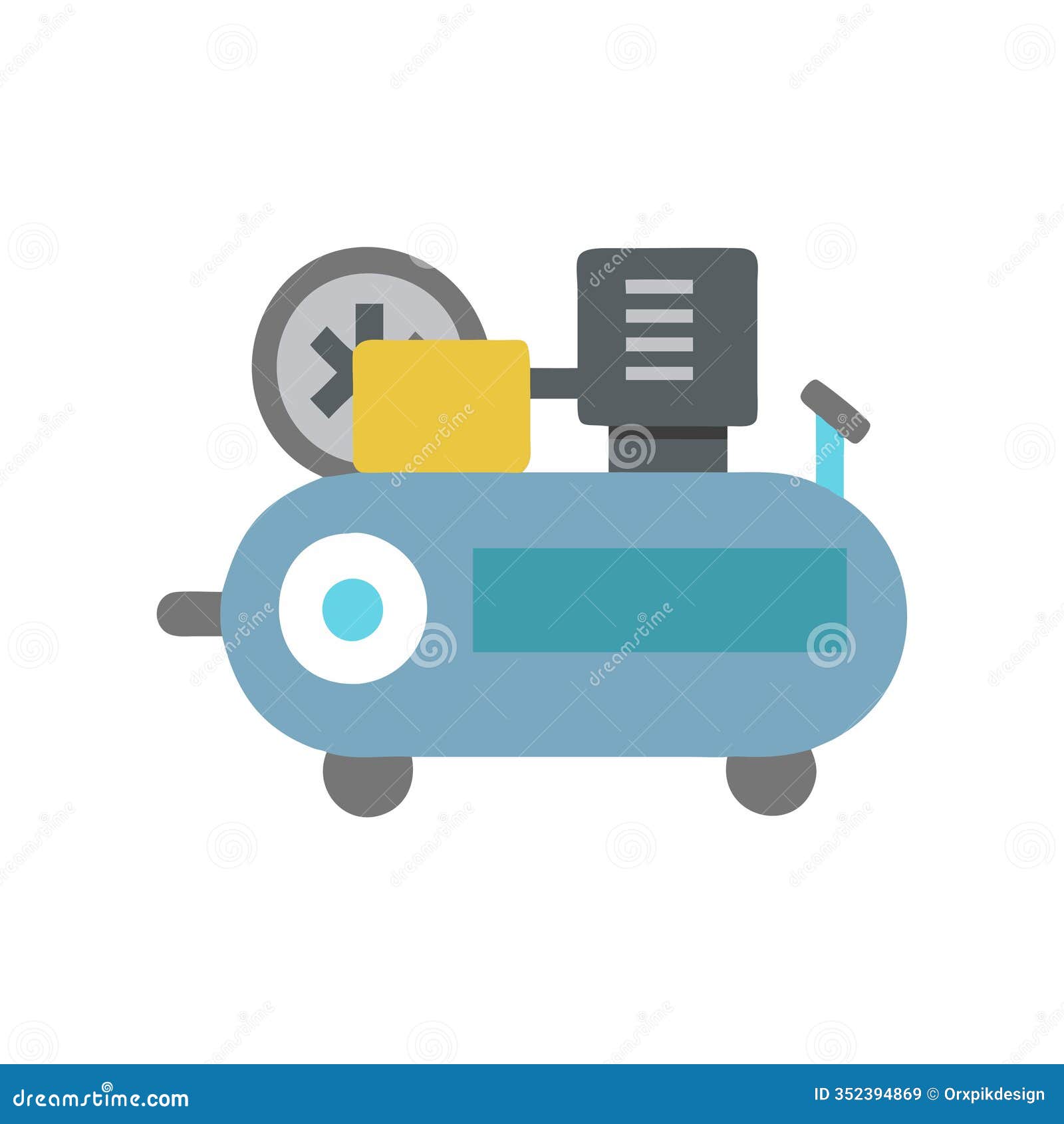 Air Compressor Design Graphic Illustration Stock Illustration ...