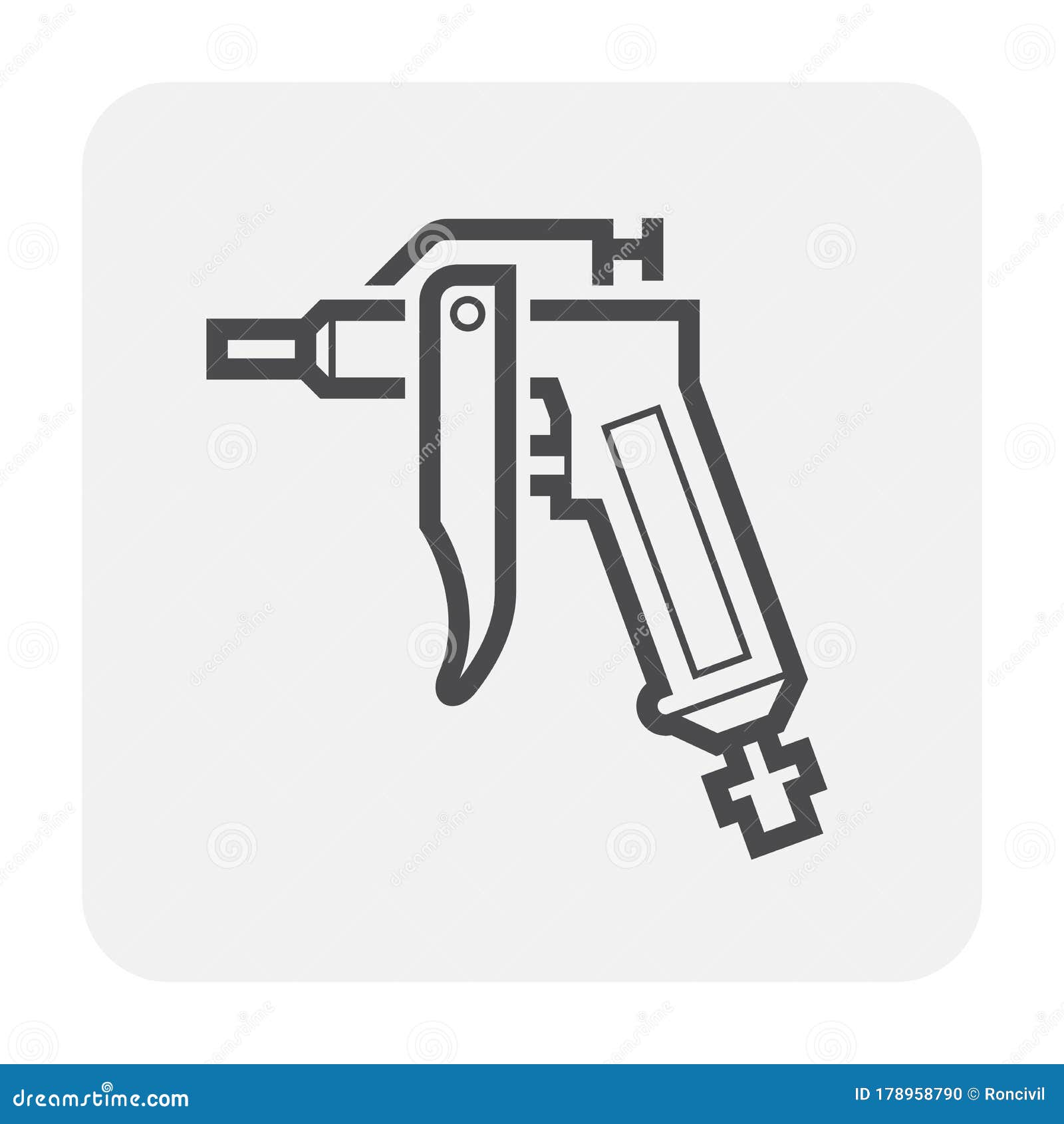 Air compressor icon stock vector. Illustration of white - 178958790