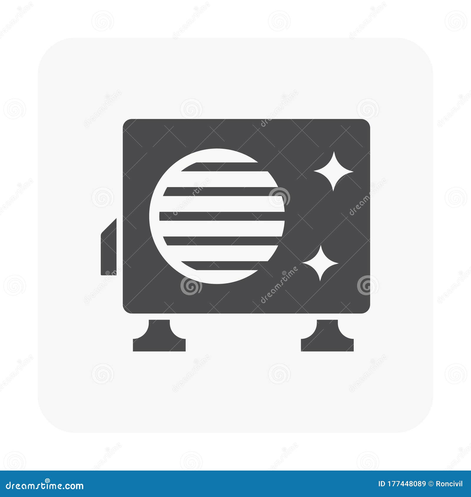 Air compressor icon stock vector. Illustration of hvac - 177448089