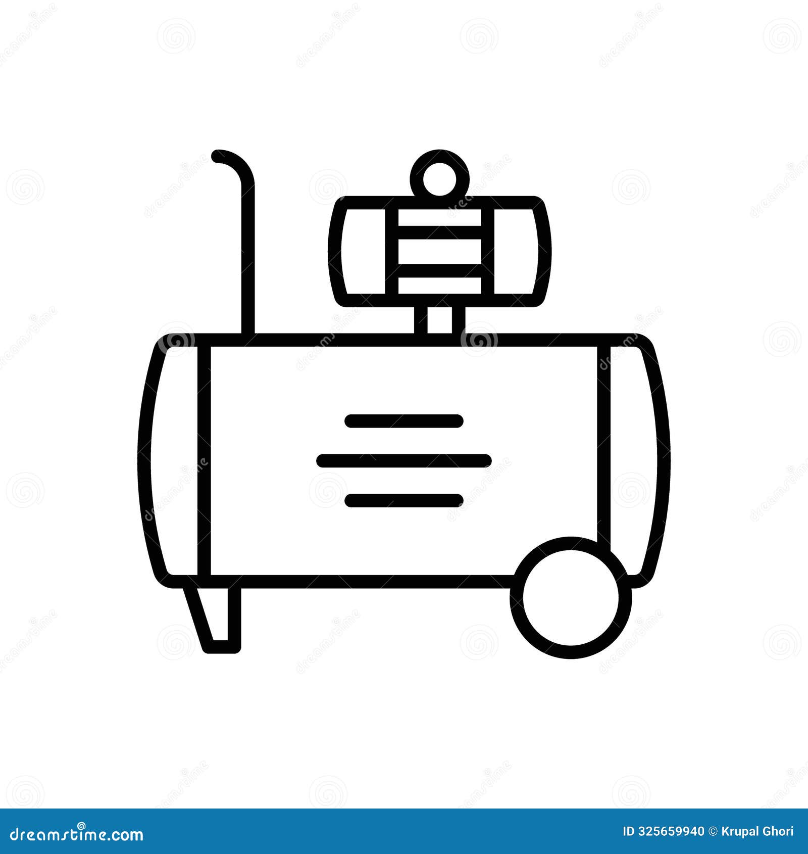 Air Compressor Icon Ideal for Industrial and Mechanical Designs Stock ...