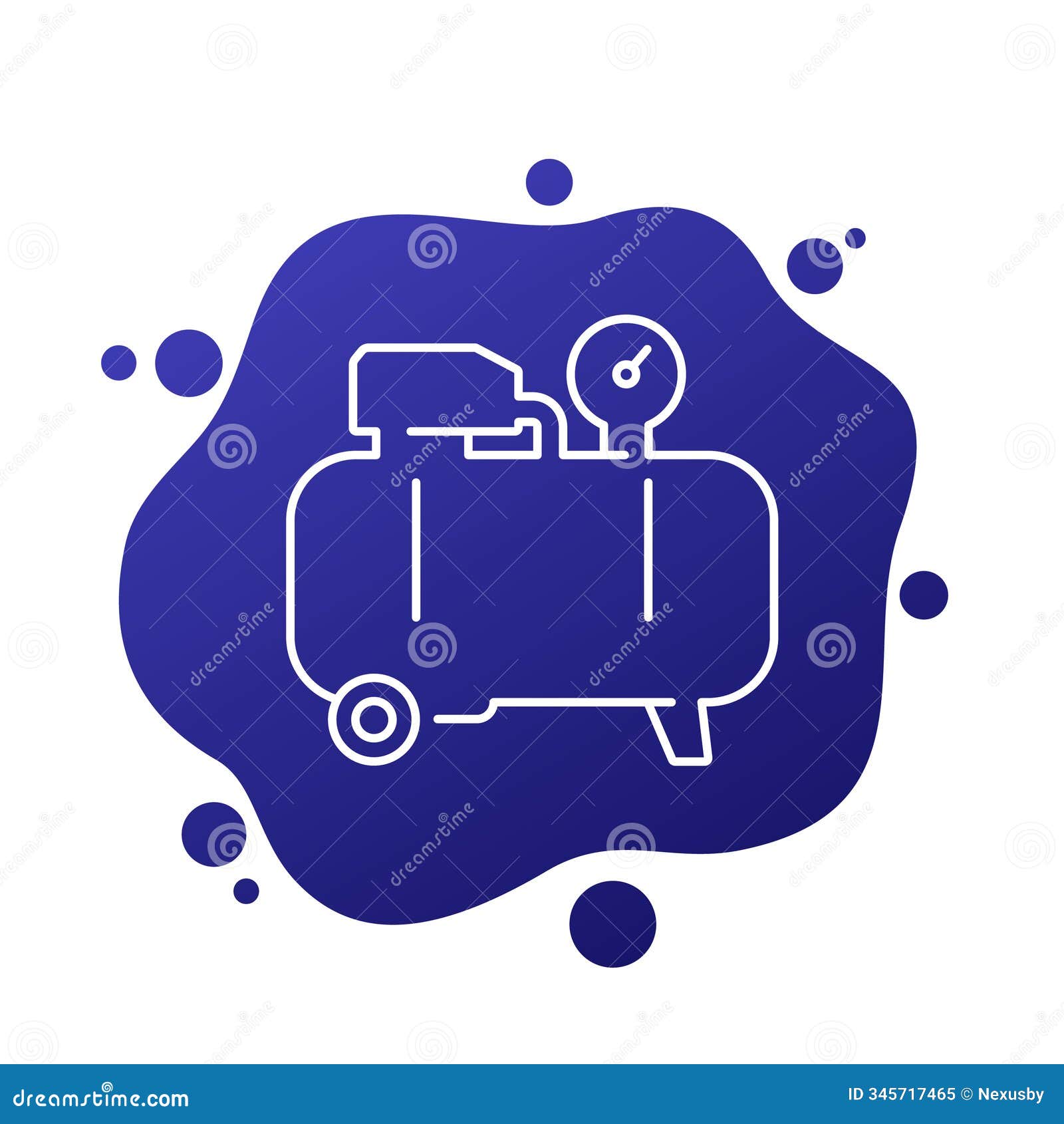 Compressor Icon Thin Line Art Isolated Vector Illustration ...