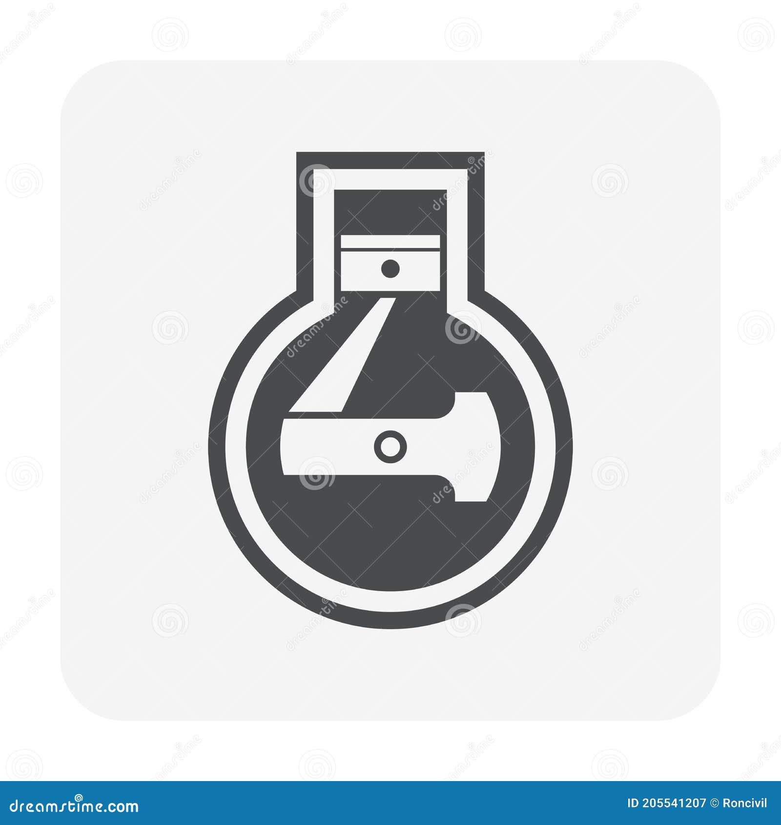 Air Compressor or Piston Vector Icon Design. Stock Vector ...