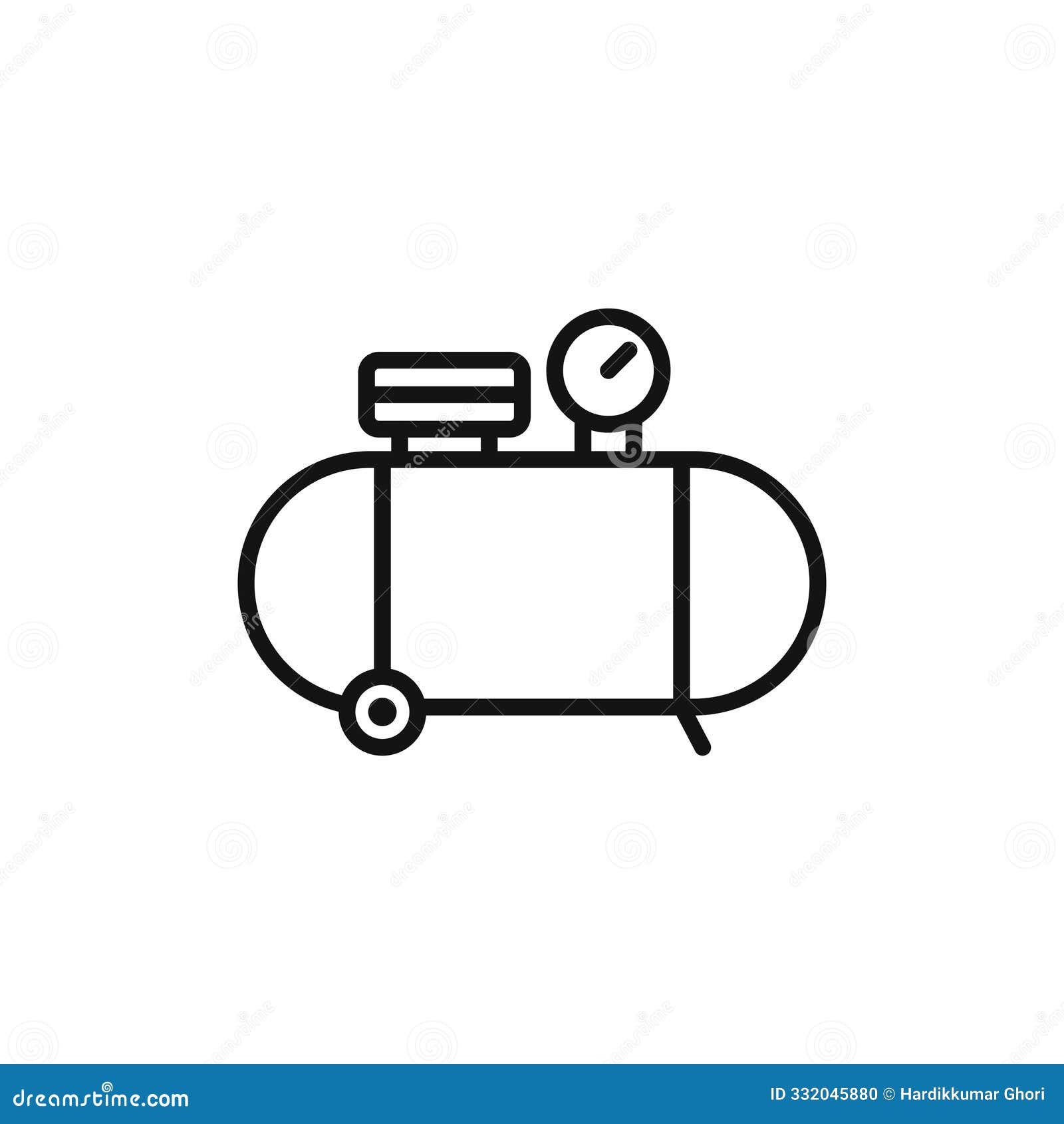 Air Compressor Icon Symbol on White Background Stock Vector ...