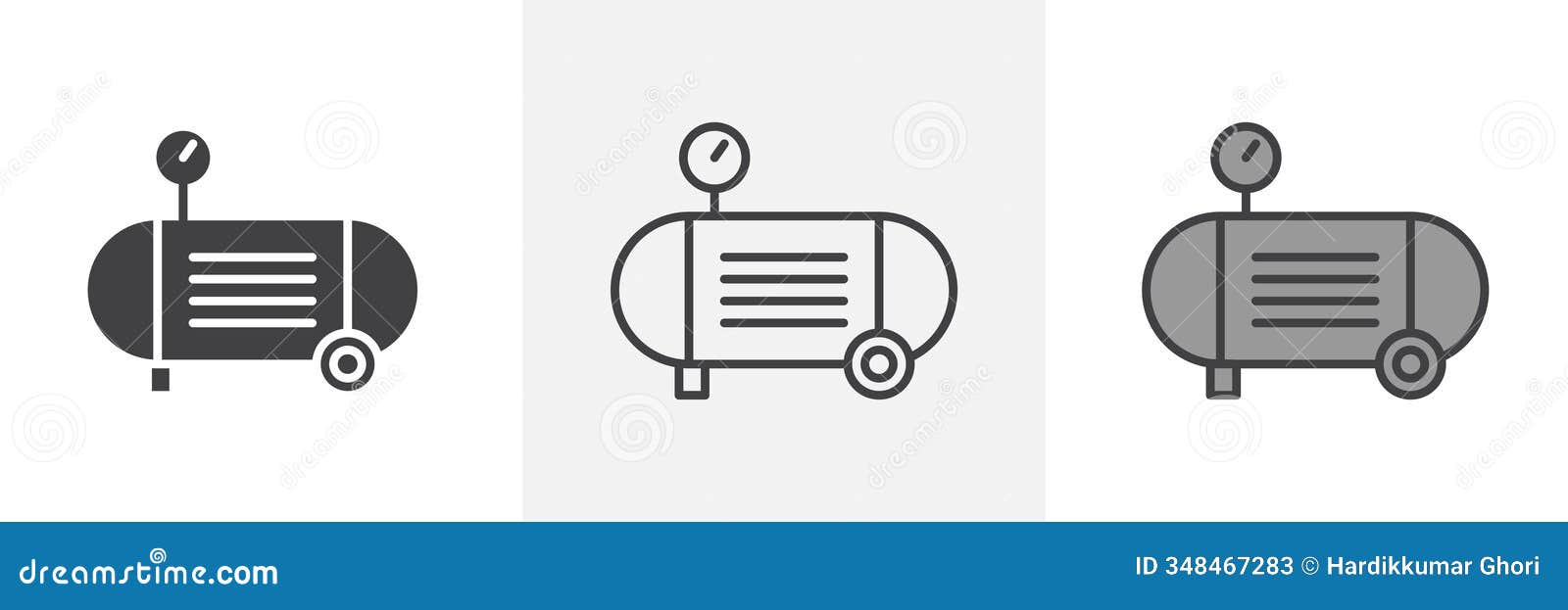 Compressor Icon Thin Line Art Isolated Vector Illustration ...