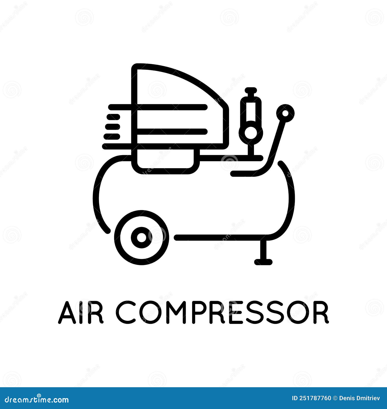 Air Compressor Btu Size Icon Vector Illustration | CartoonDealer.com ...