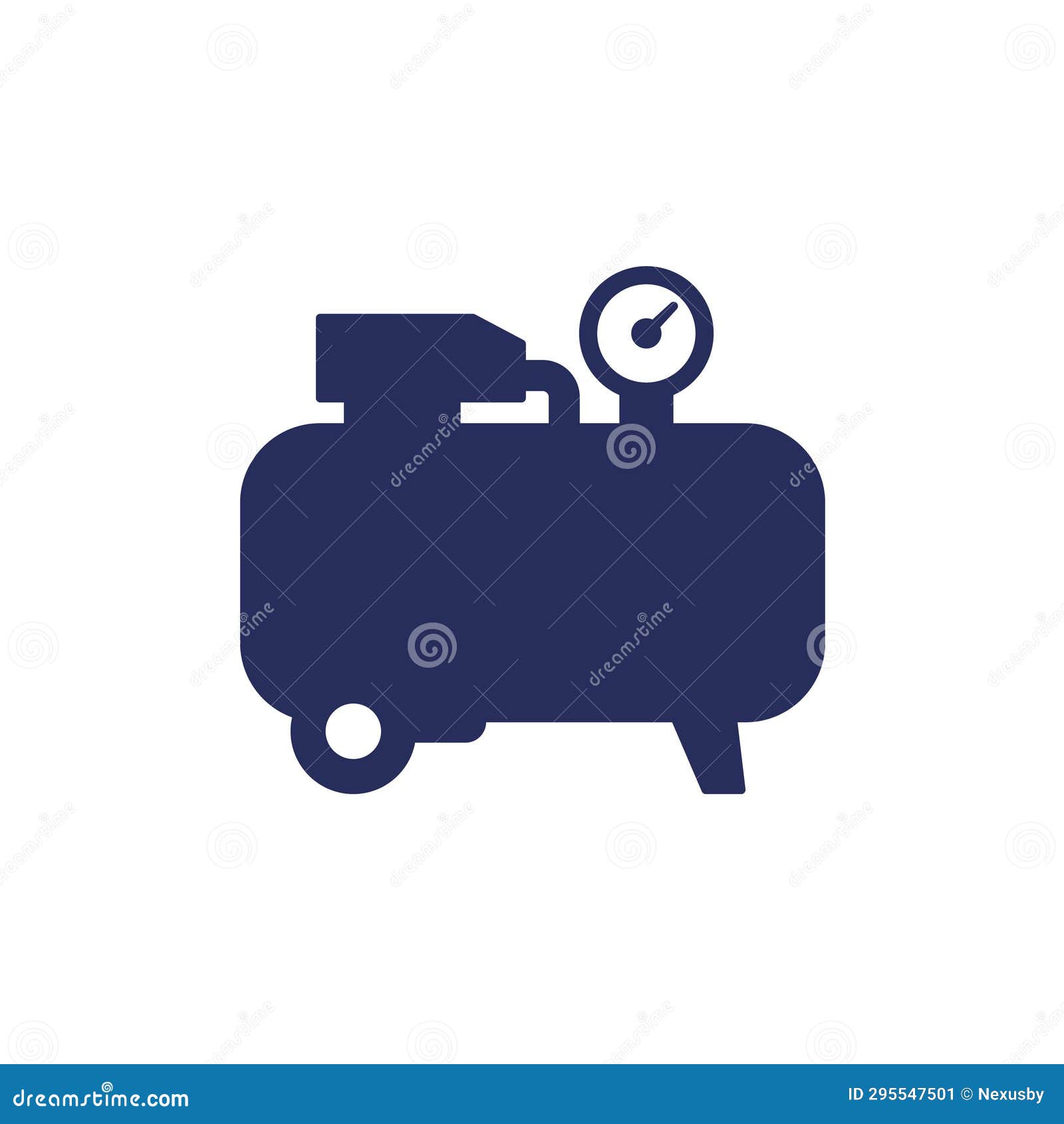 Air Compressor Icon on White Stock Vector - Illustration of vector ...