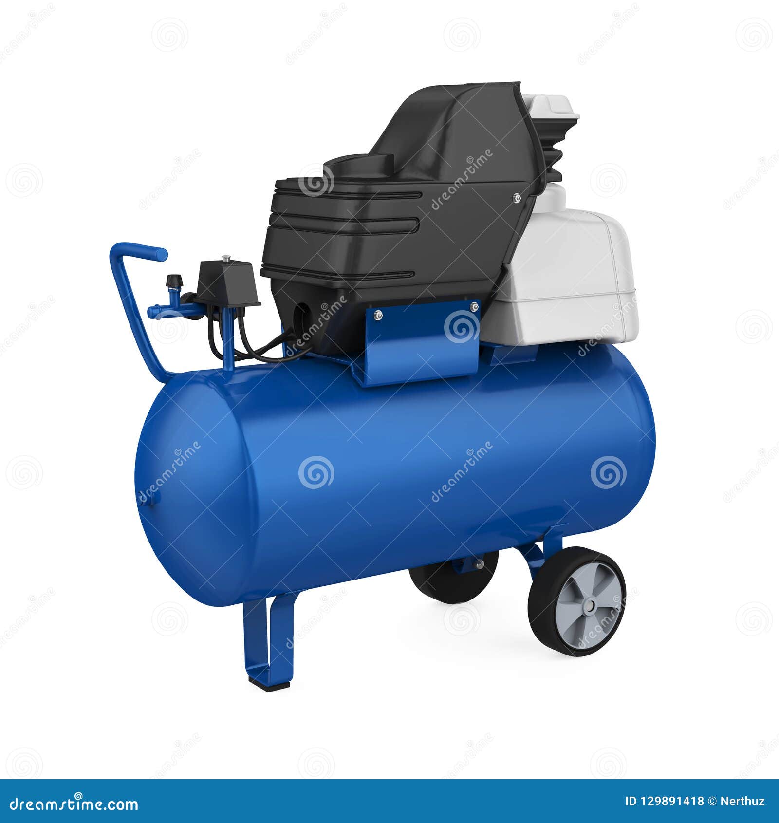 Air Compressor Isolated stock illustration. Illustration of engine ...