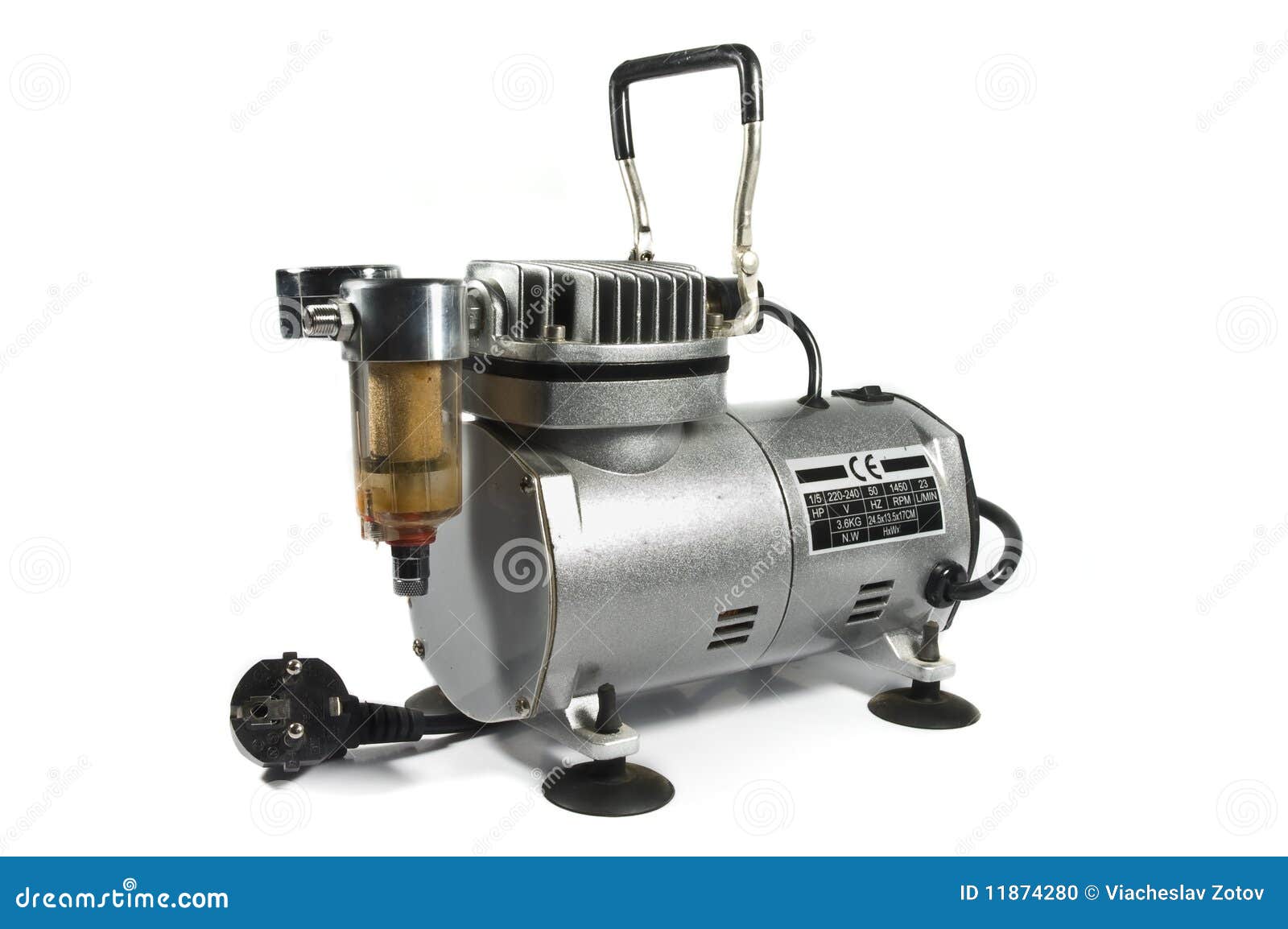 Air Compressor Isolated On White Background. Royalty-Free Stock Image ...
