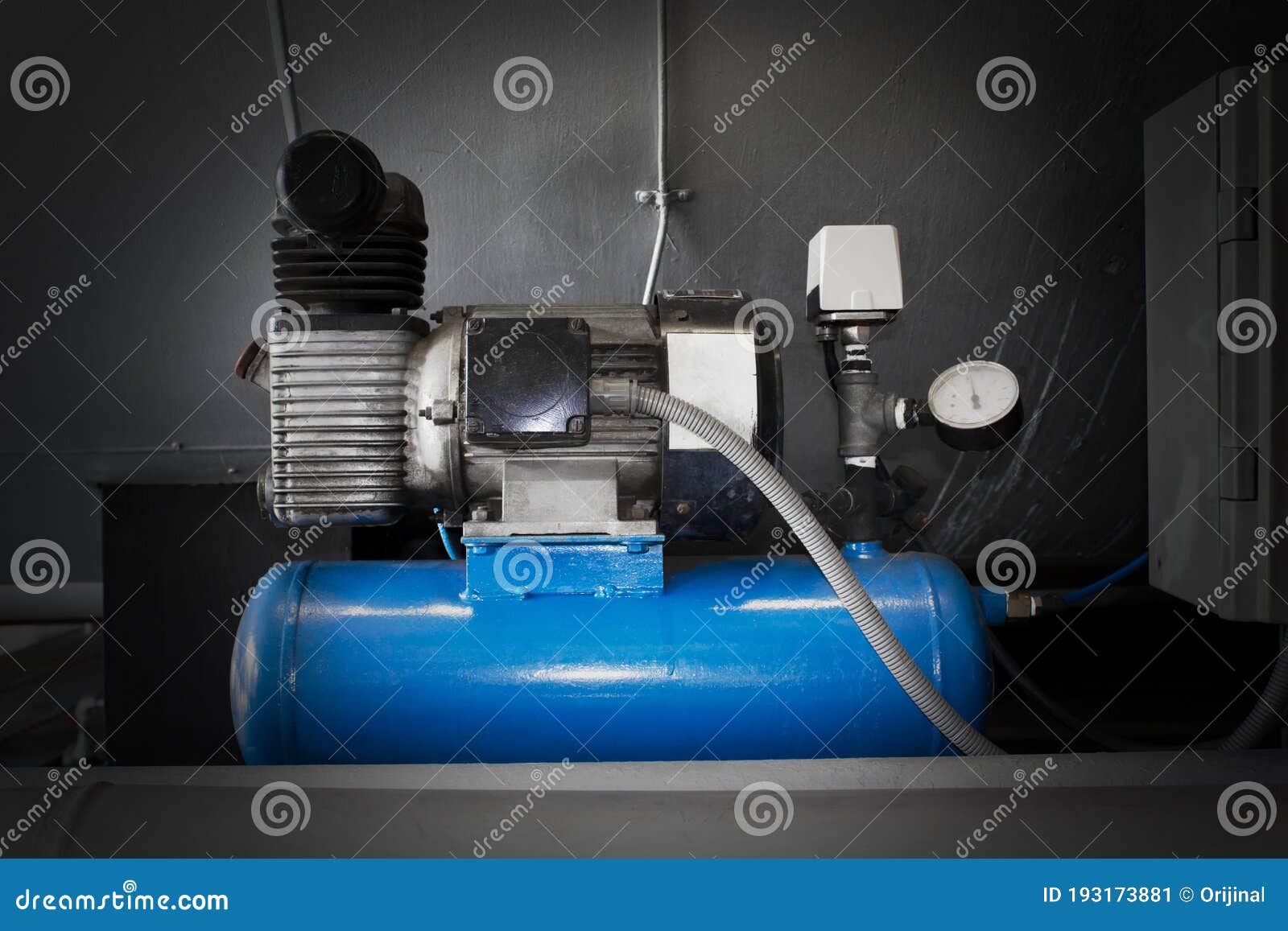 Air Compressor Machine Used in the Factory Stock Image - Image of ...
