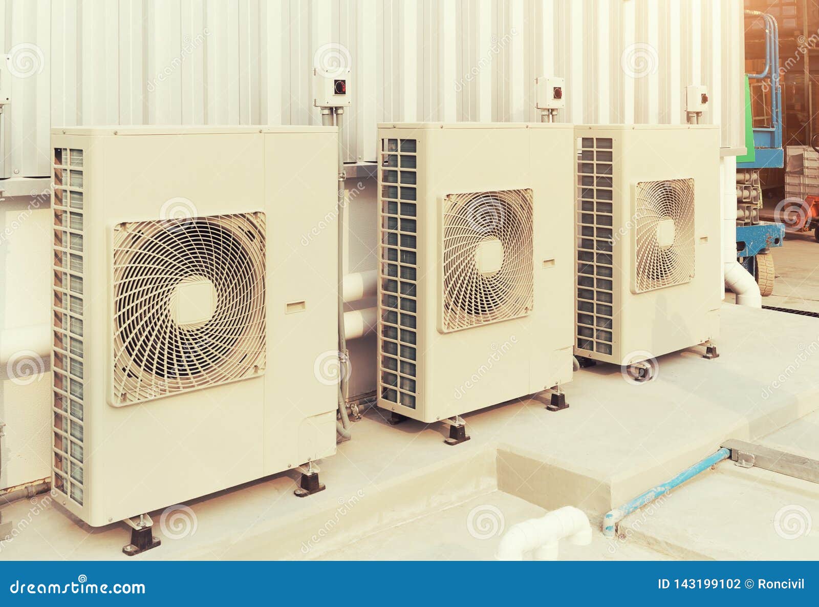 Air compressor outside stock photo. Image of industry - 143199102