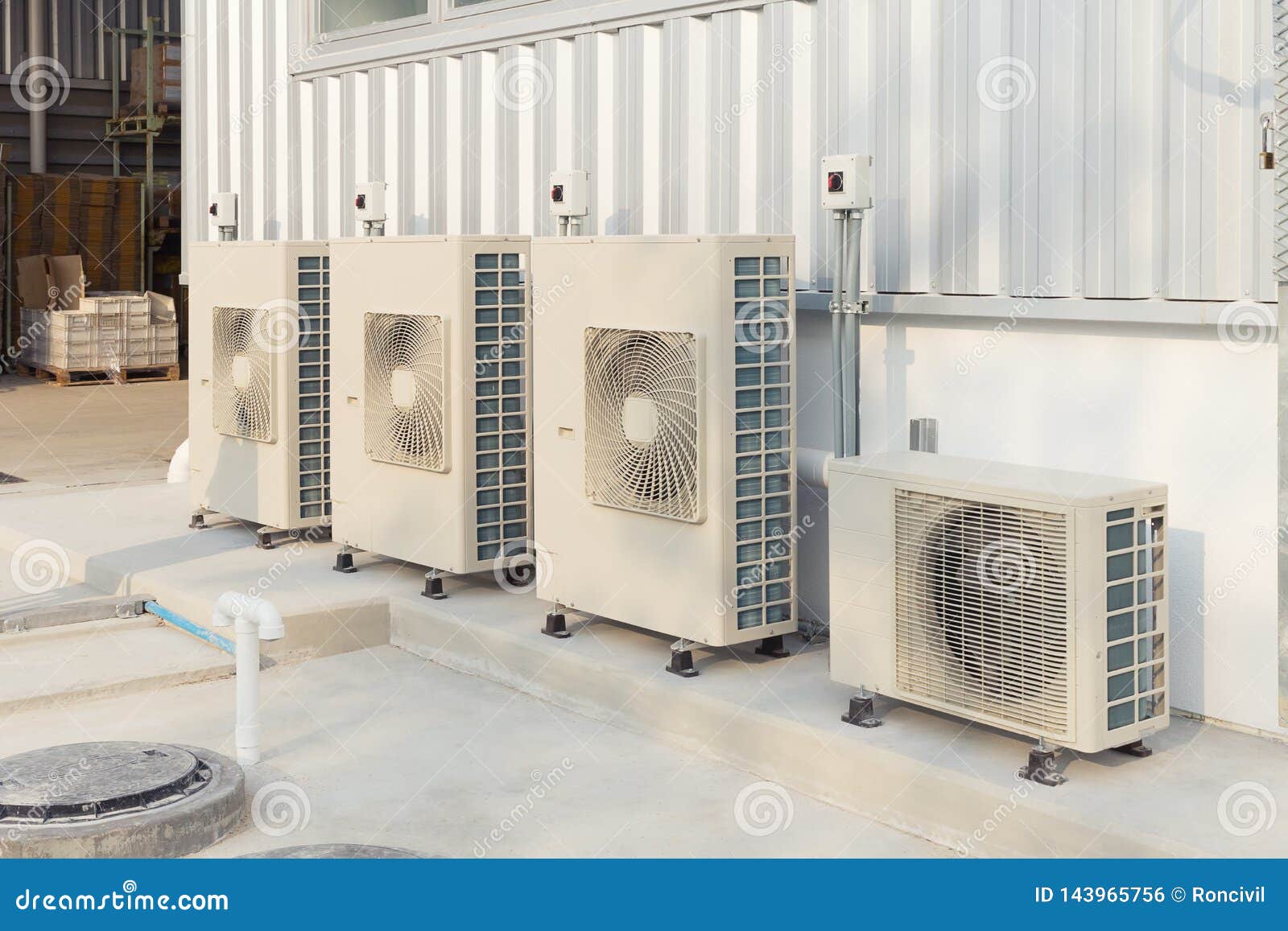 Air compressor outside stock photo. Image of outdoor - 143965756