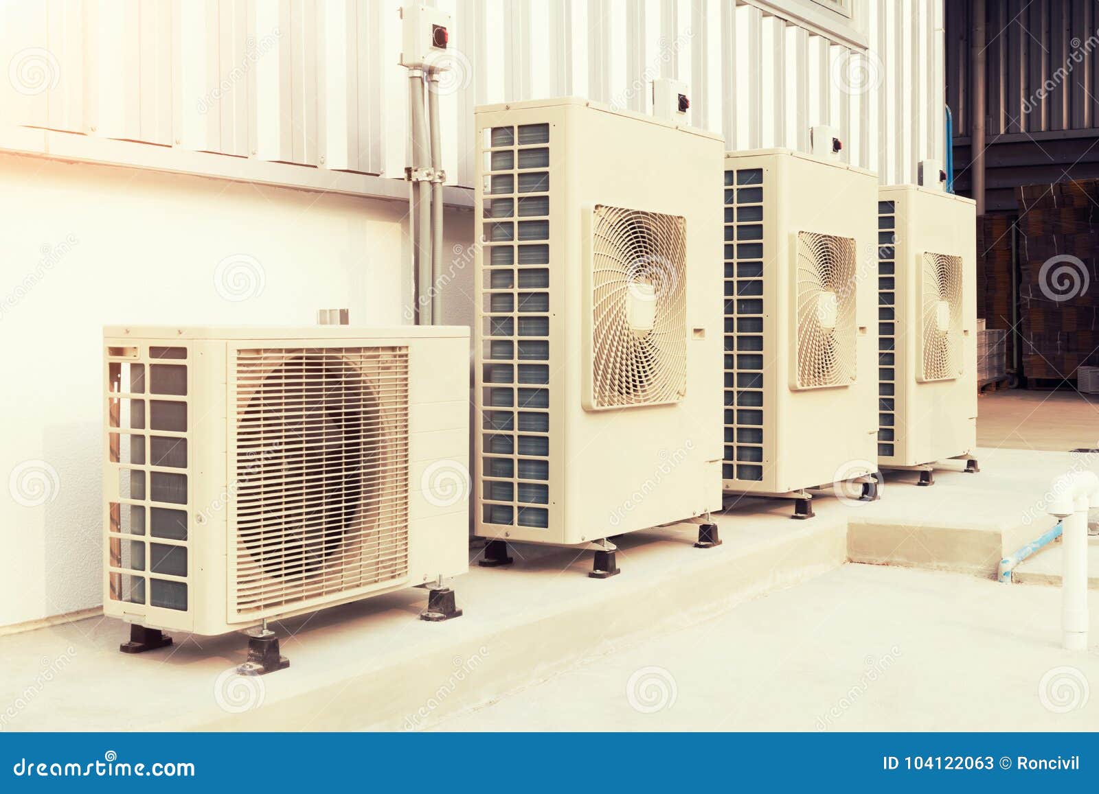 Air compressor outside stock image. Image of outside - 104122063