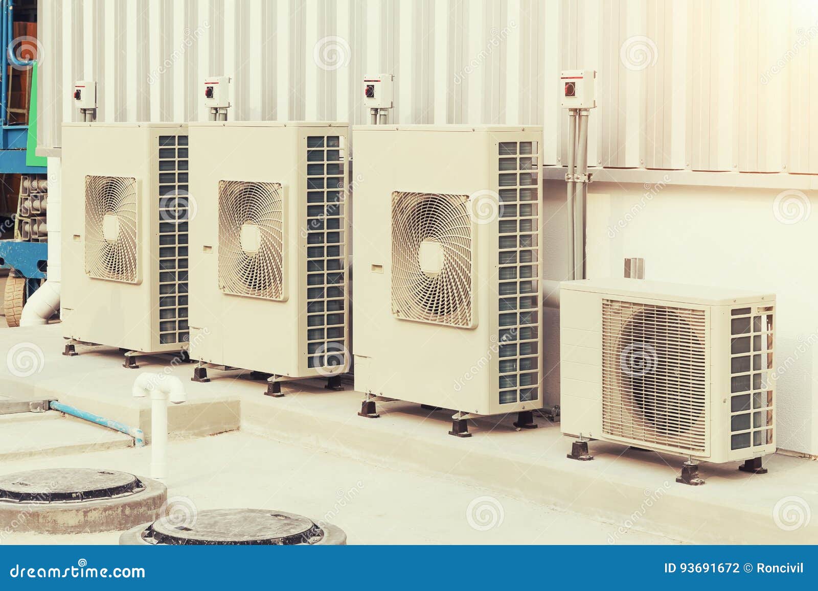 Air compressor outside stock photo. Image of compressor - 93691672