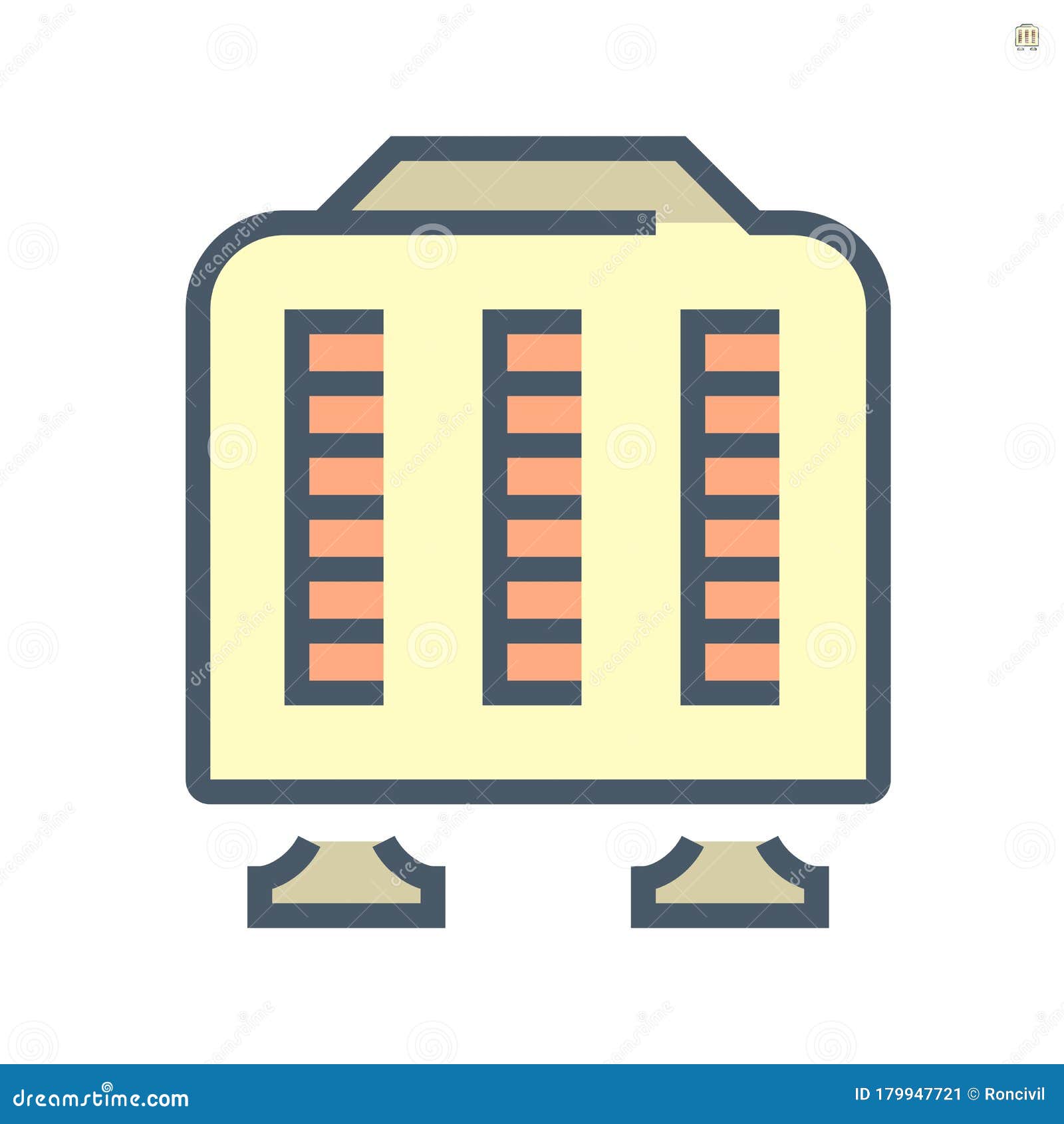 Air Compressor Part of Air Conditioner System Vector Icon Stock Vector ...