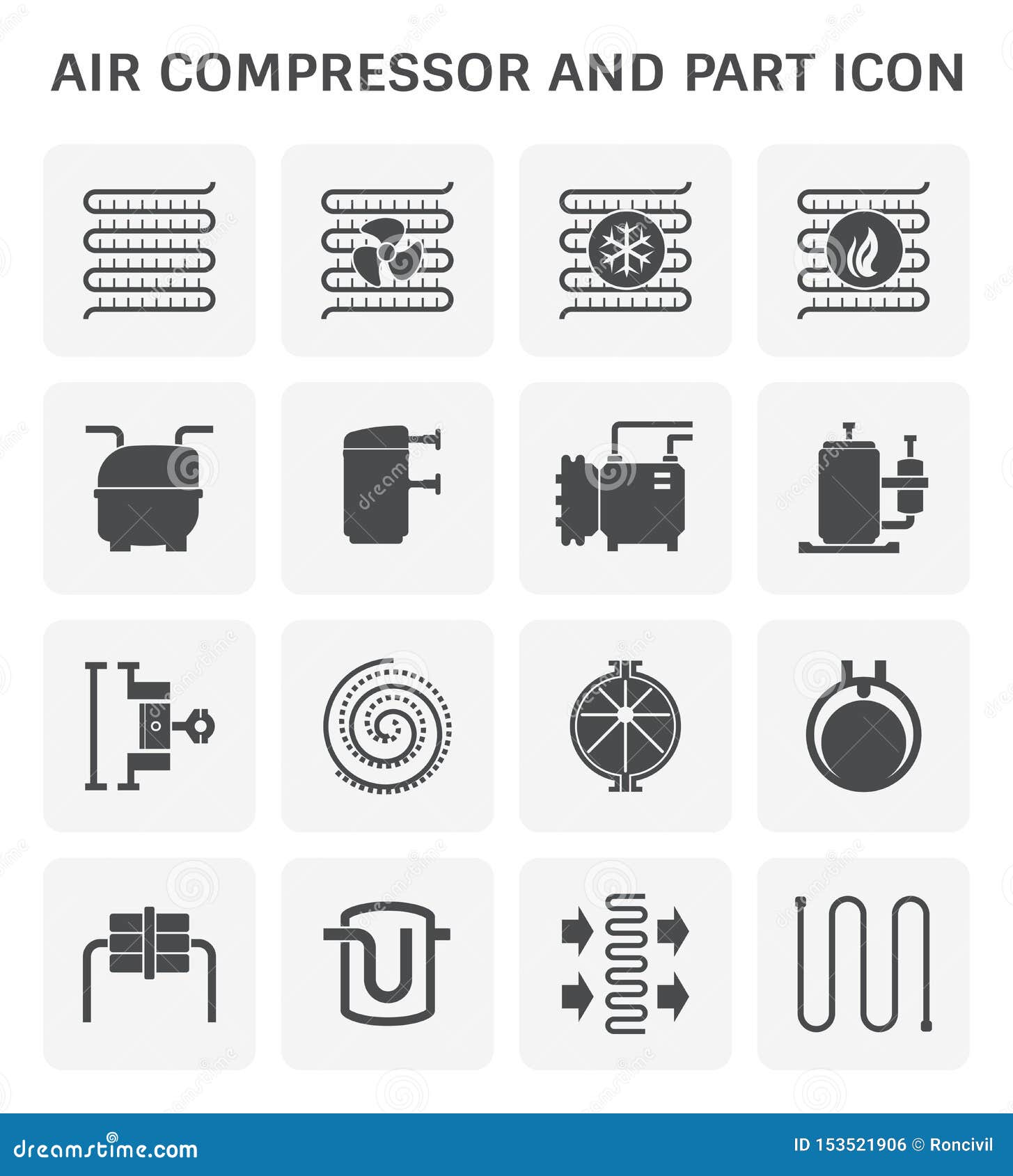 Air compressor icon stock vector. Illustration of duct - 153521906