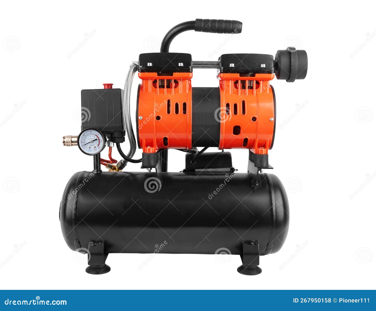 Air Compressor Pressure Pump Stock Photo - Image of safety, pneumatic ...