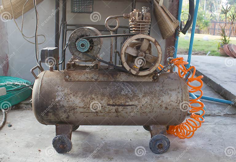 Air compressor stock image. Image of motor, rust, machine - 54208021
