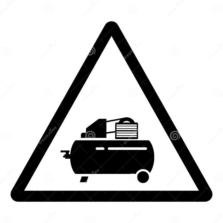 Air Compressor Symbol Sign,Vector Illustration, Isolate on White ...