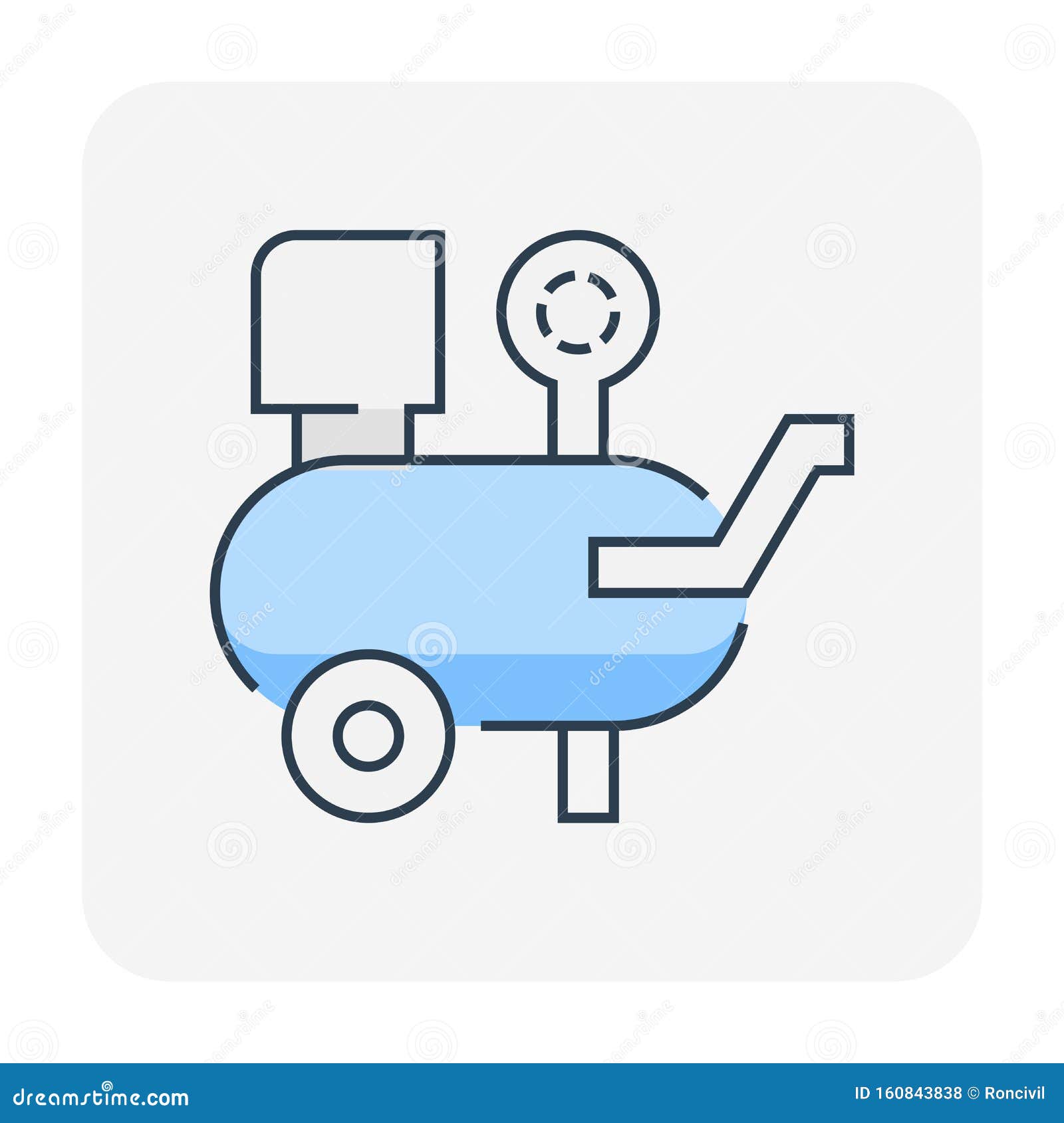 Air compressor icon stock vector. Illustration of tool - 160843838