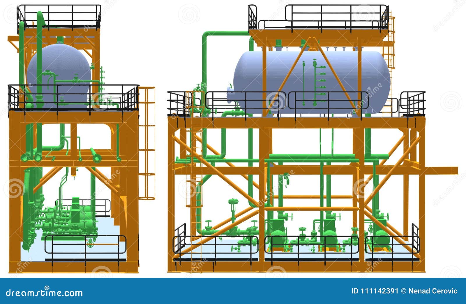Air Compressor Technology Construction Illustration Isolated Vector ...