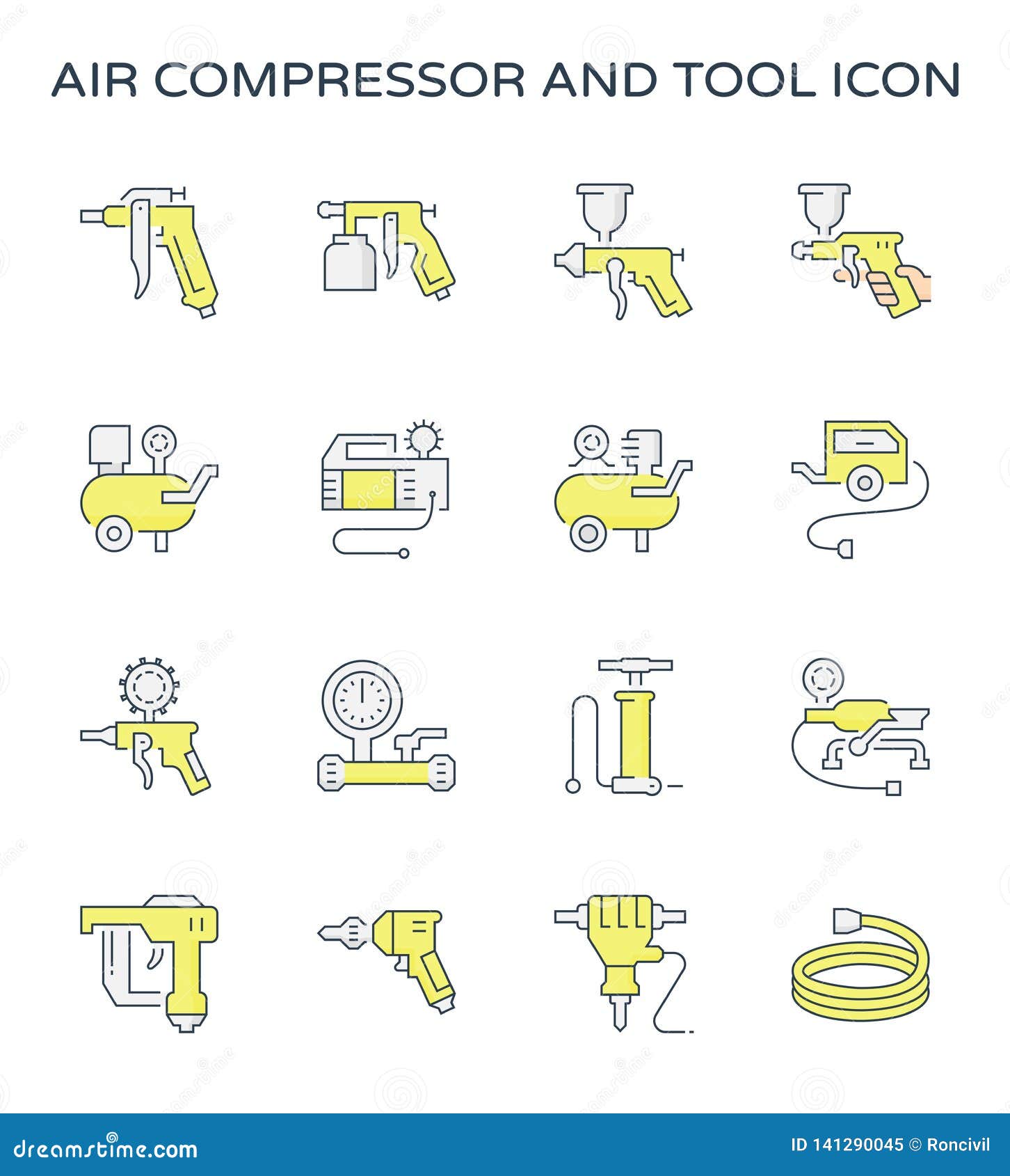 Air compressor icon stock vector. Illustration of cylinder - 141290045