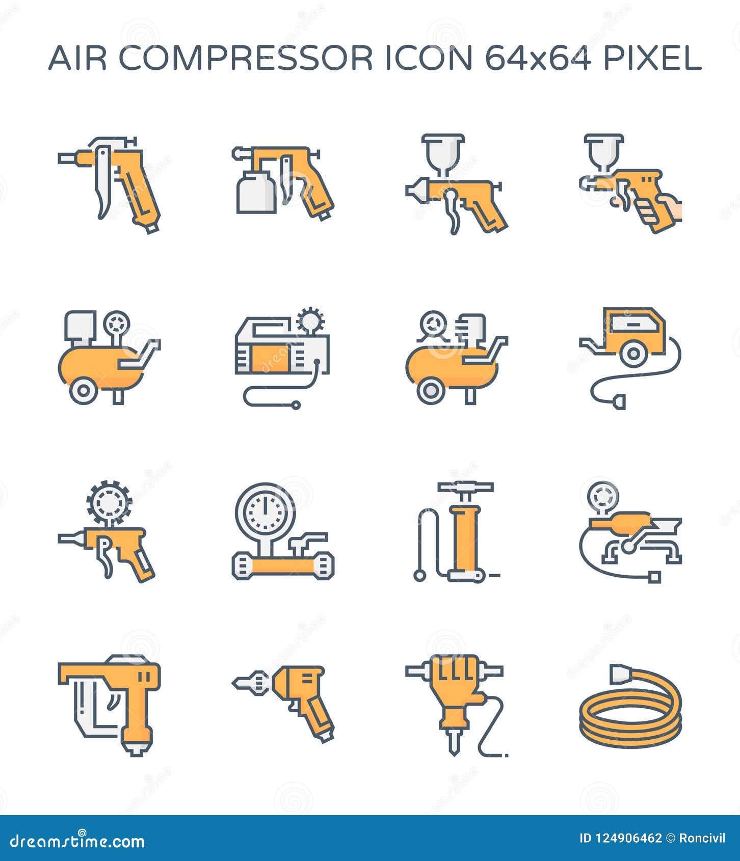 Air compressor icon stock vector. Illustration of instrument - 124906462