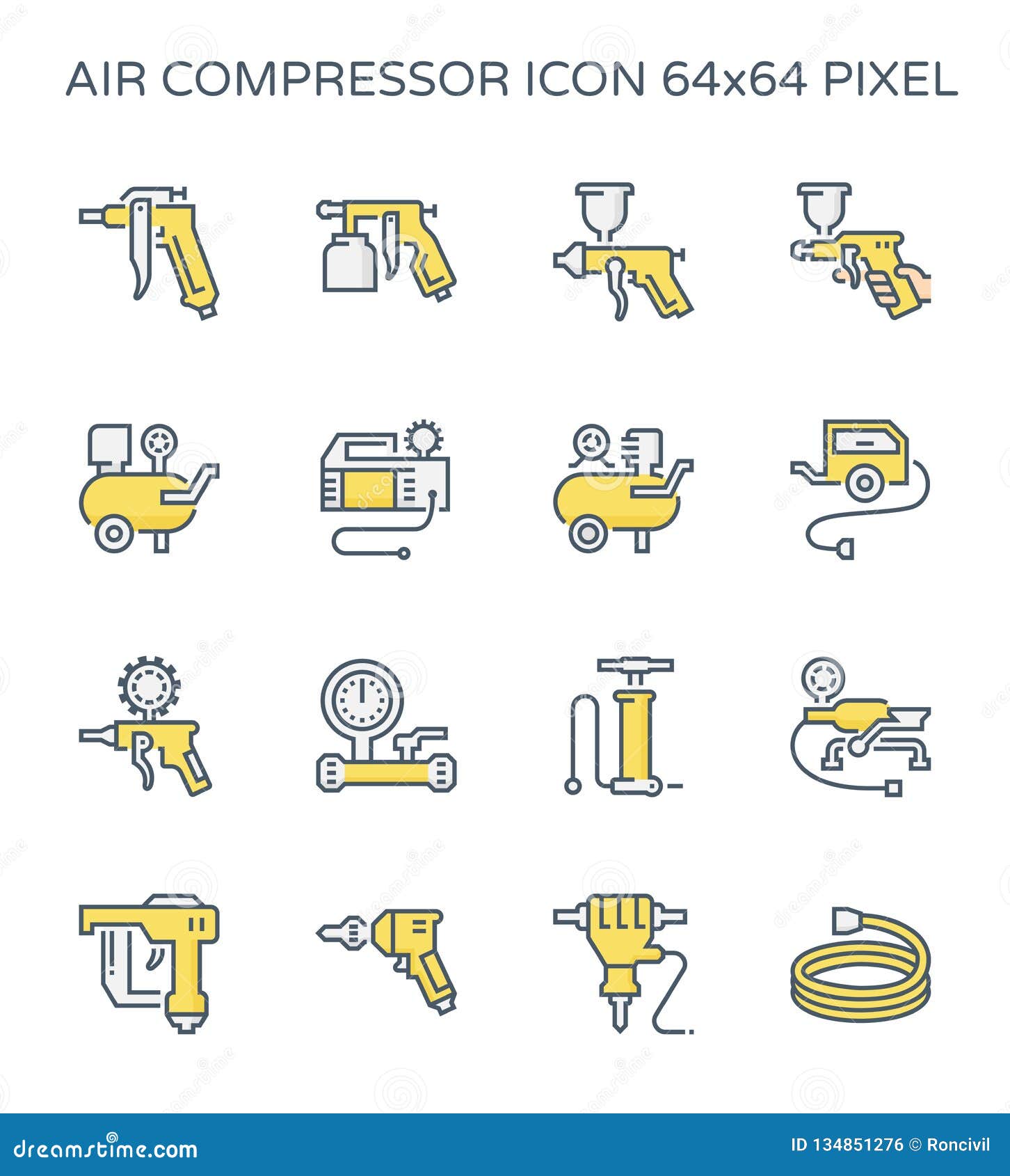 Air compressor icon stock vector. Illustration of dial - 134851276