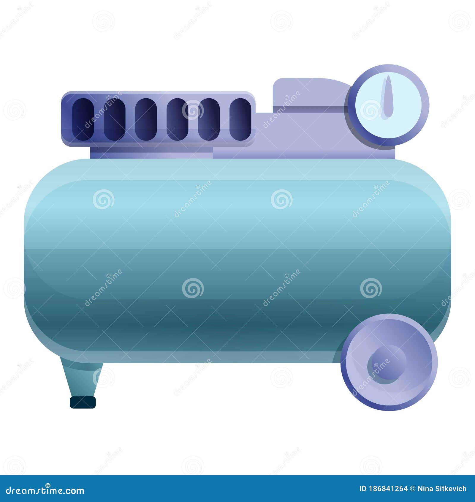 Air Compressor Unit Icon, Cartoon Style Stock Vector - Illustration of ...