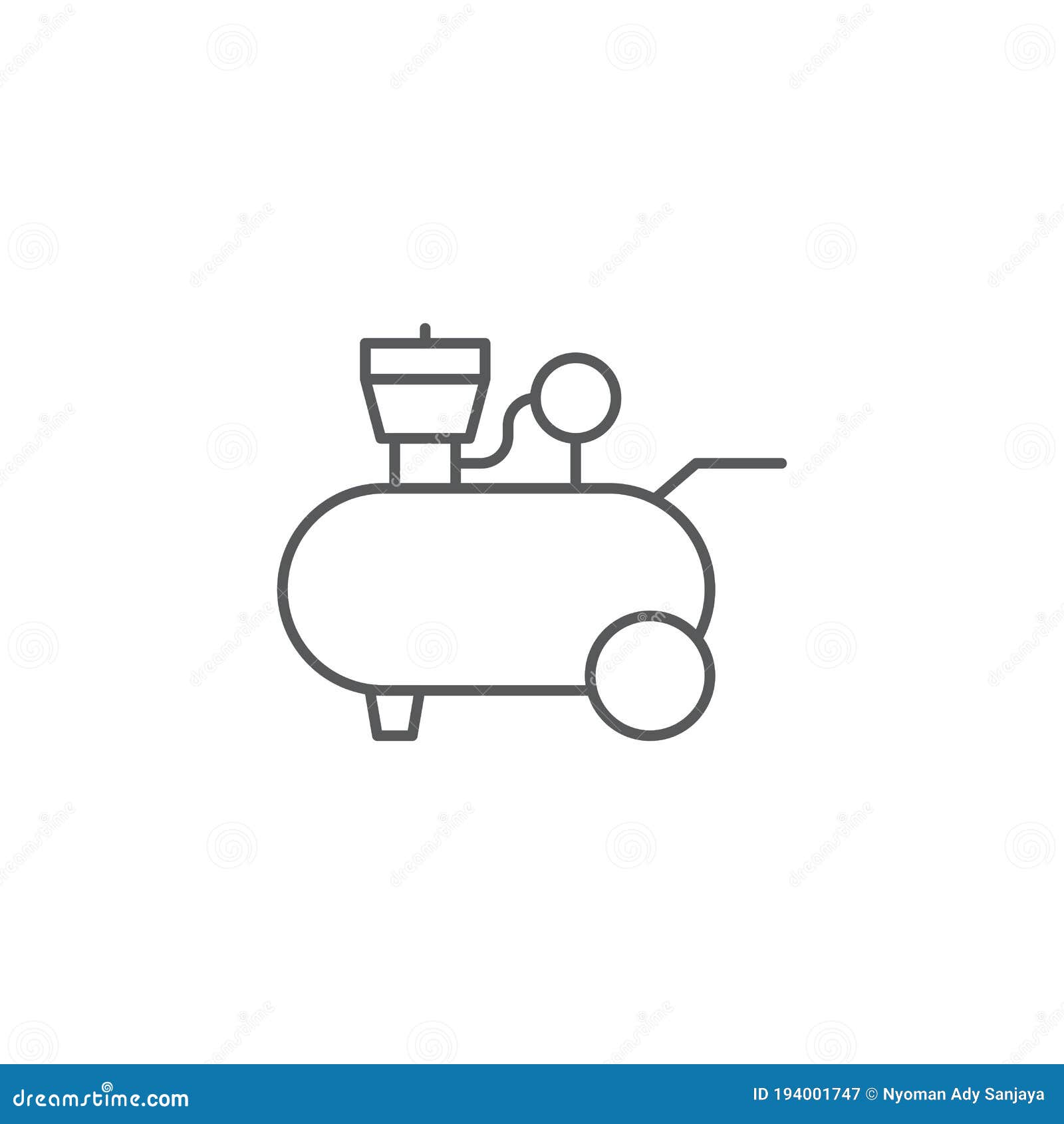 Air Compressor Vector Icon Isolated on White Background Stock Vector ...