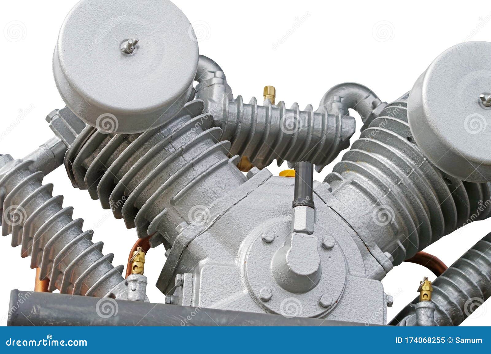 Air Compressor on White Background Stock Image - Image of technology ...