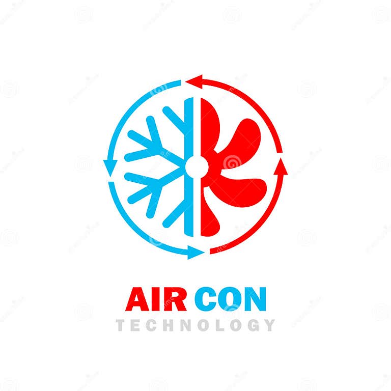 Air con vector logo stock vector. Illustration of conditioner - 170663279
