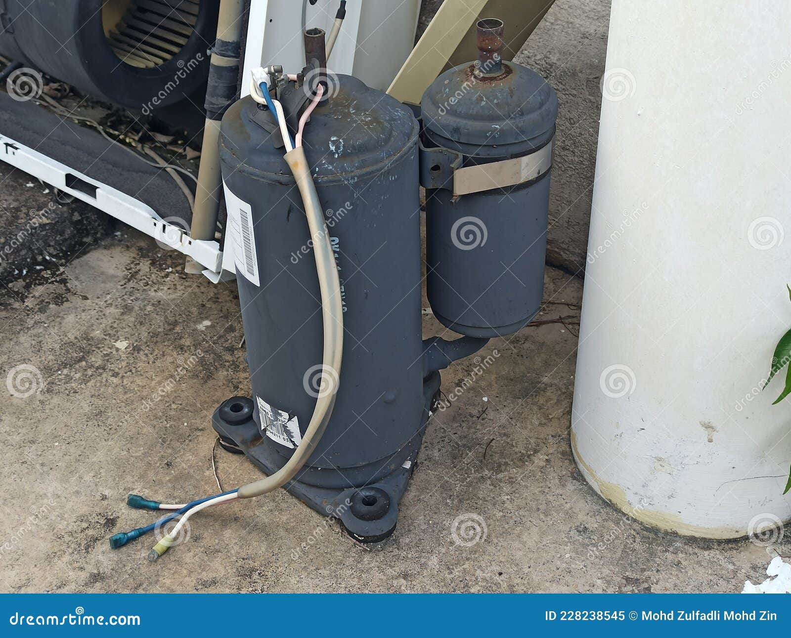 Air-condition Compressor - Electric Compressors Stock Image - Image of ...