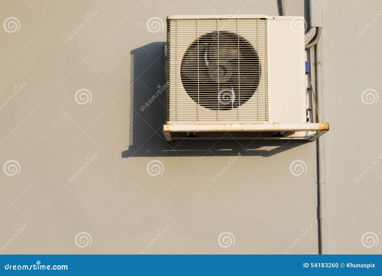 Air Condition Heating Coil Handing on Building Wall Stock Photo - Image ...