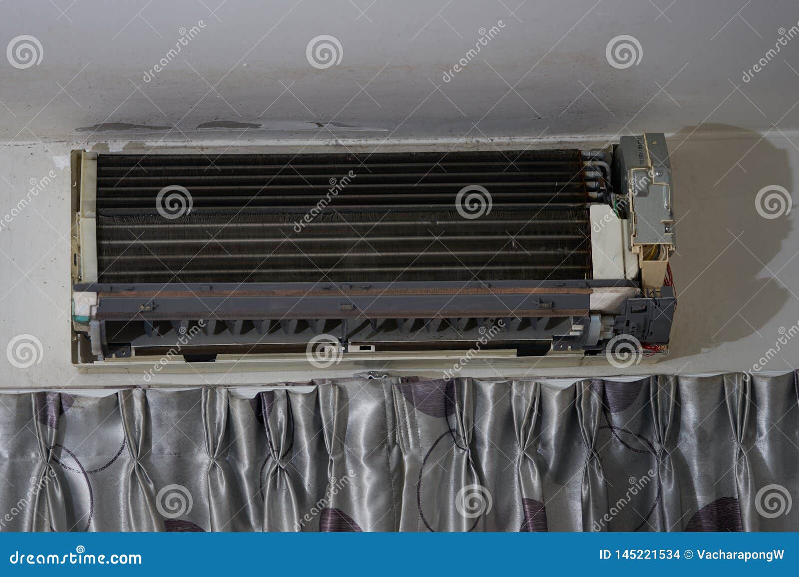 Air Condition Inside by Disassemble Part for Check and Maintainance ...