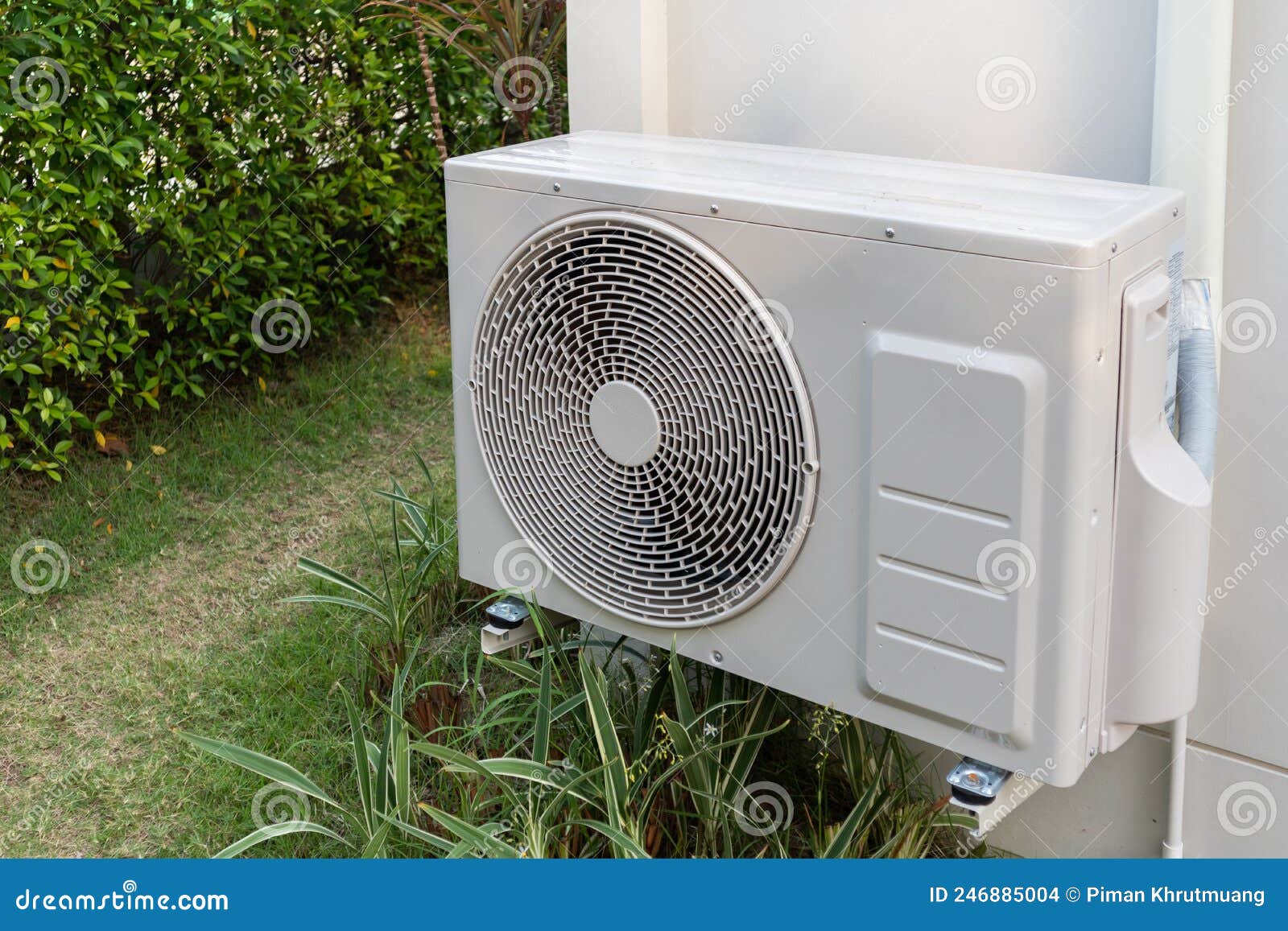 Air Condition Outdoor Unit Compressor Install Outside the House Stock ...