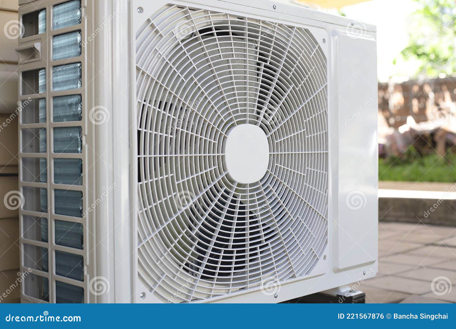 Air Condition Outdoor Unit Compressor Install Outside the House ...