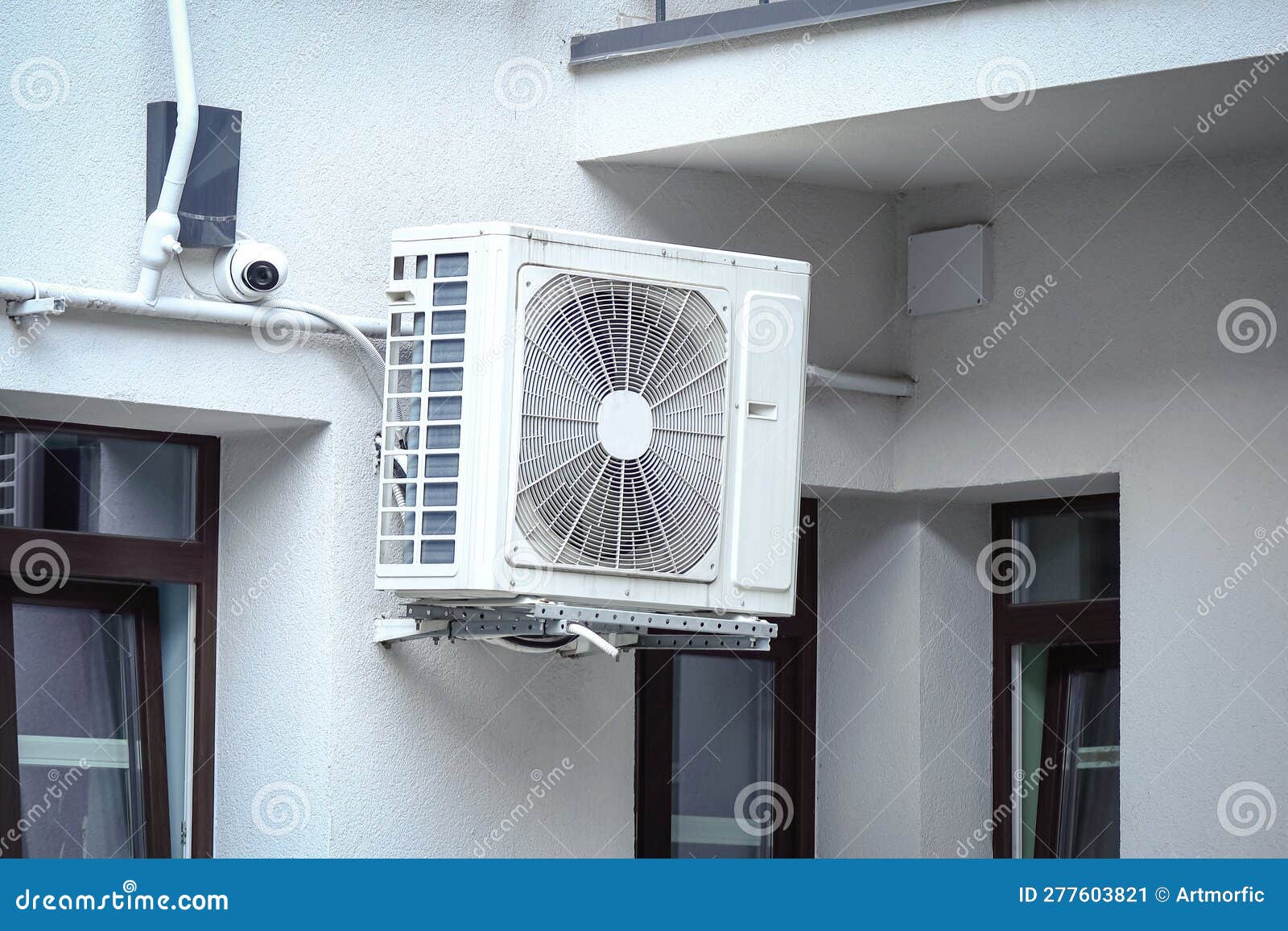 Air Condition Outdoor Unit Compressor Installed Outside the House ...