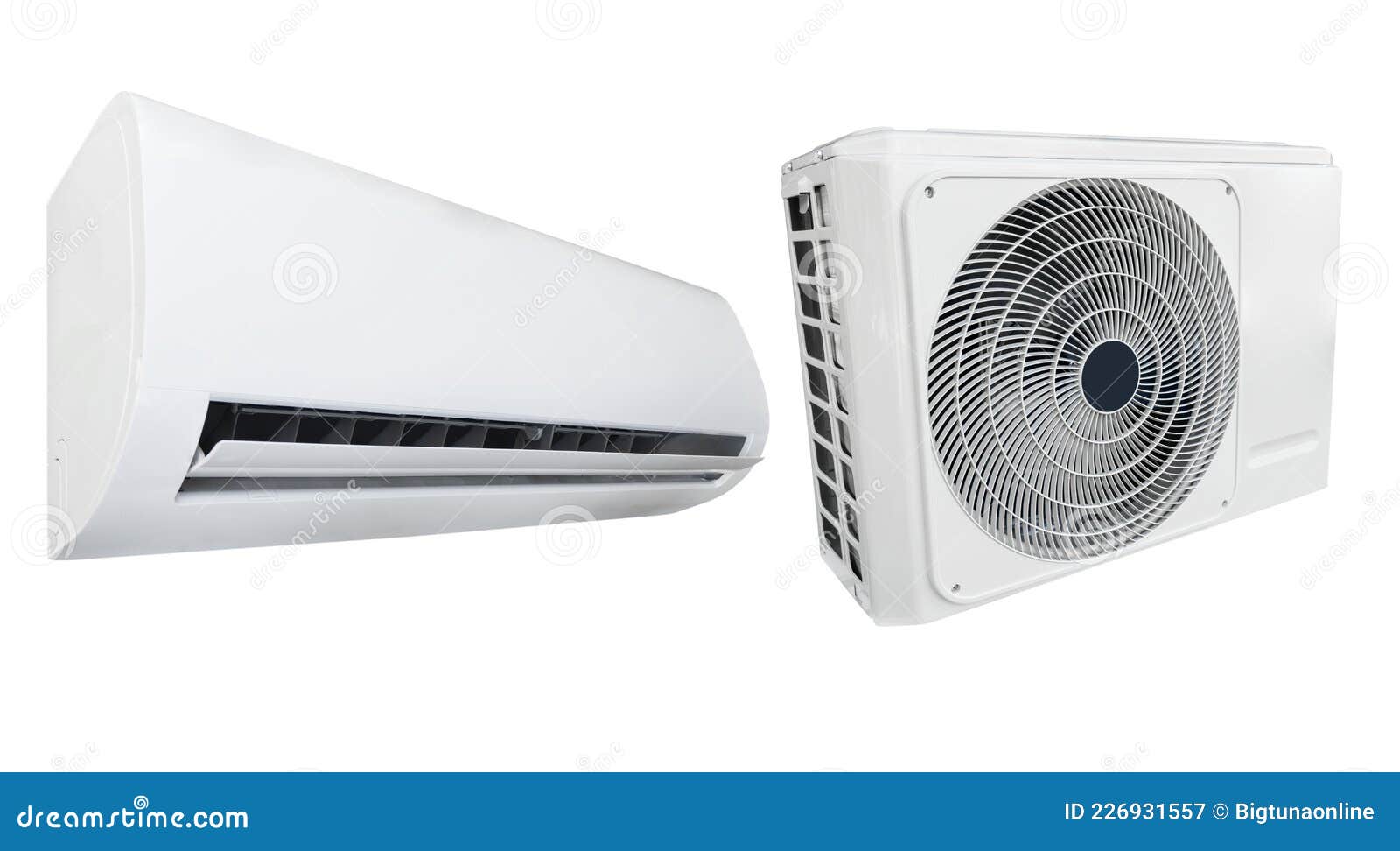 Air Condition Outdoor Unit Compressor Isolated on White Background ...