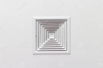 Air Condition Vent on White Ceiling Stock Photo - Image of heating ...
