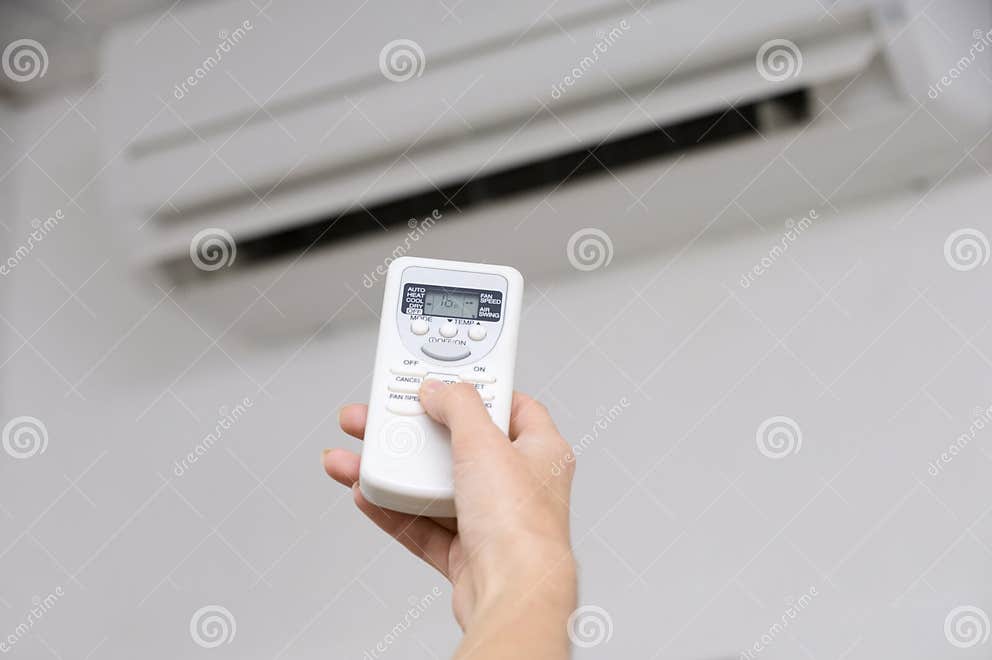 Air conditioner stock image. Image of cooling, keypad - 18980855