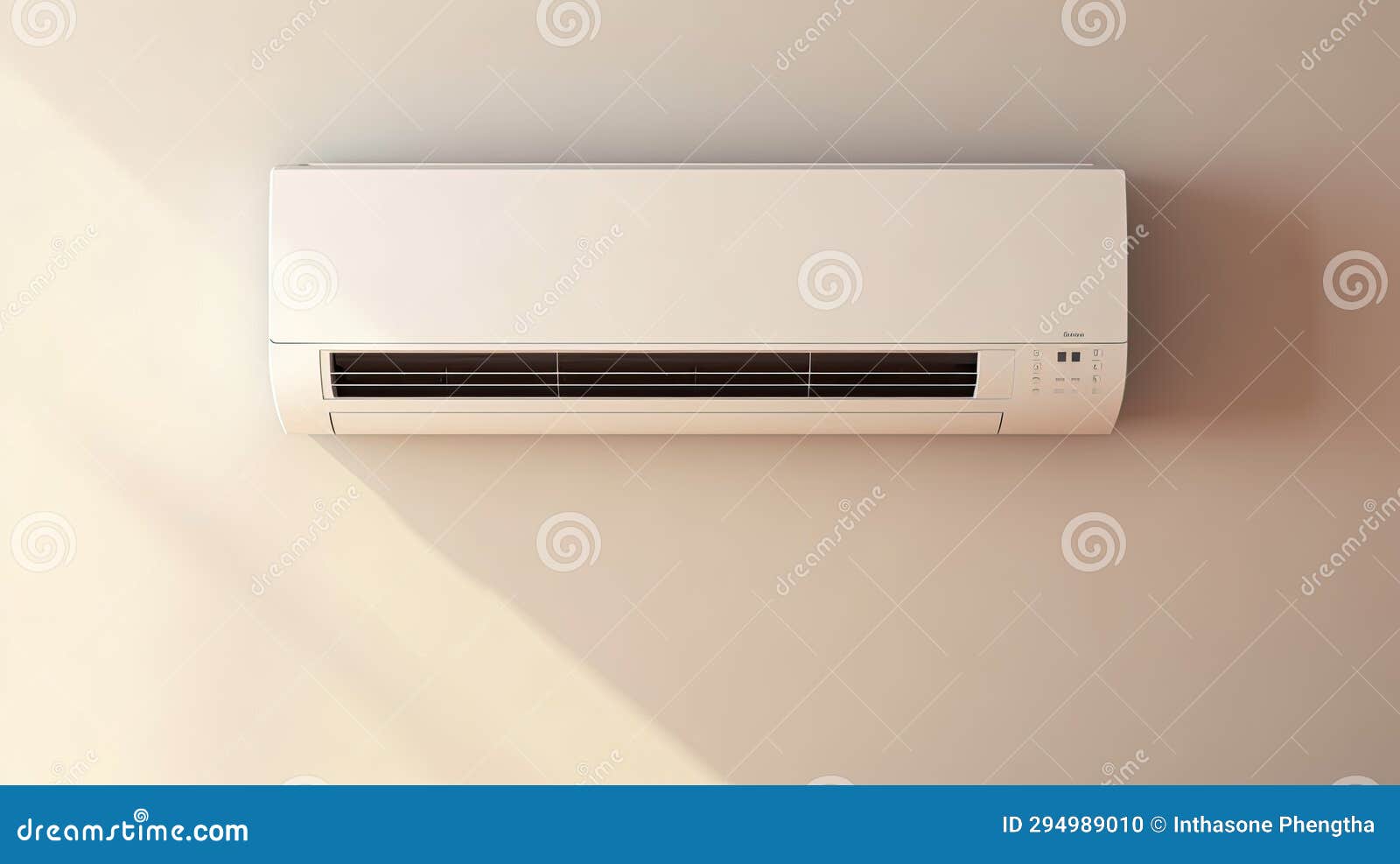 Air Conditioner on Beige Wall Stock Photo - Image of hardwood, electric ...