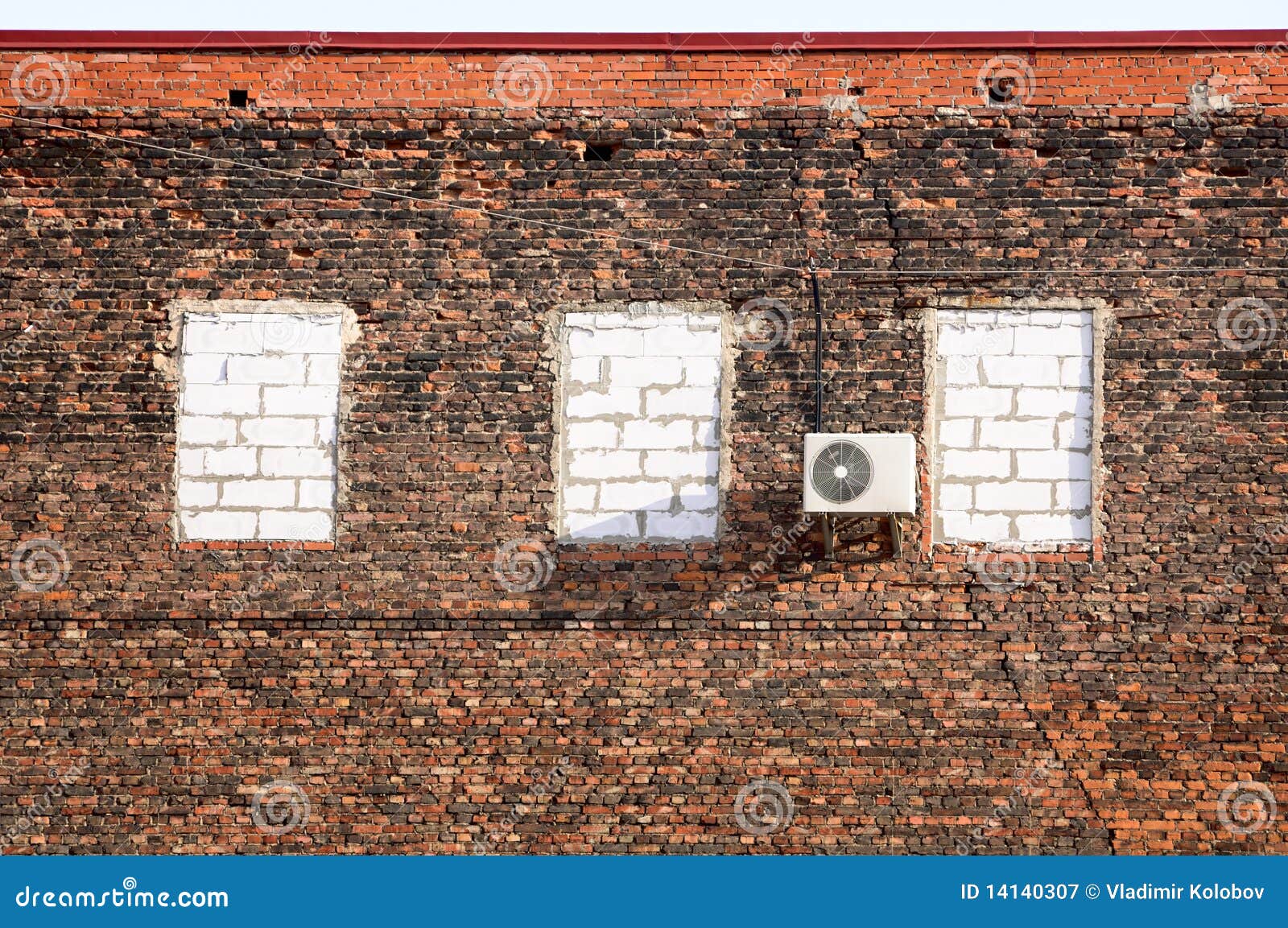 Air Conditioner On A Brick Wall. Royalty-Free Stock Photography ...