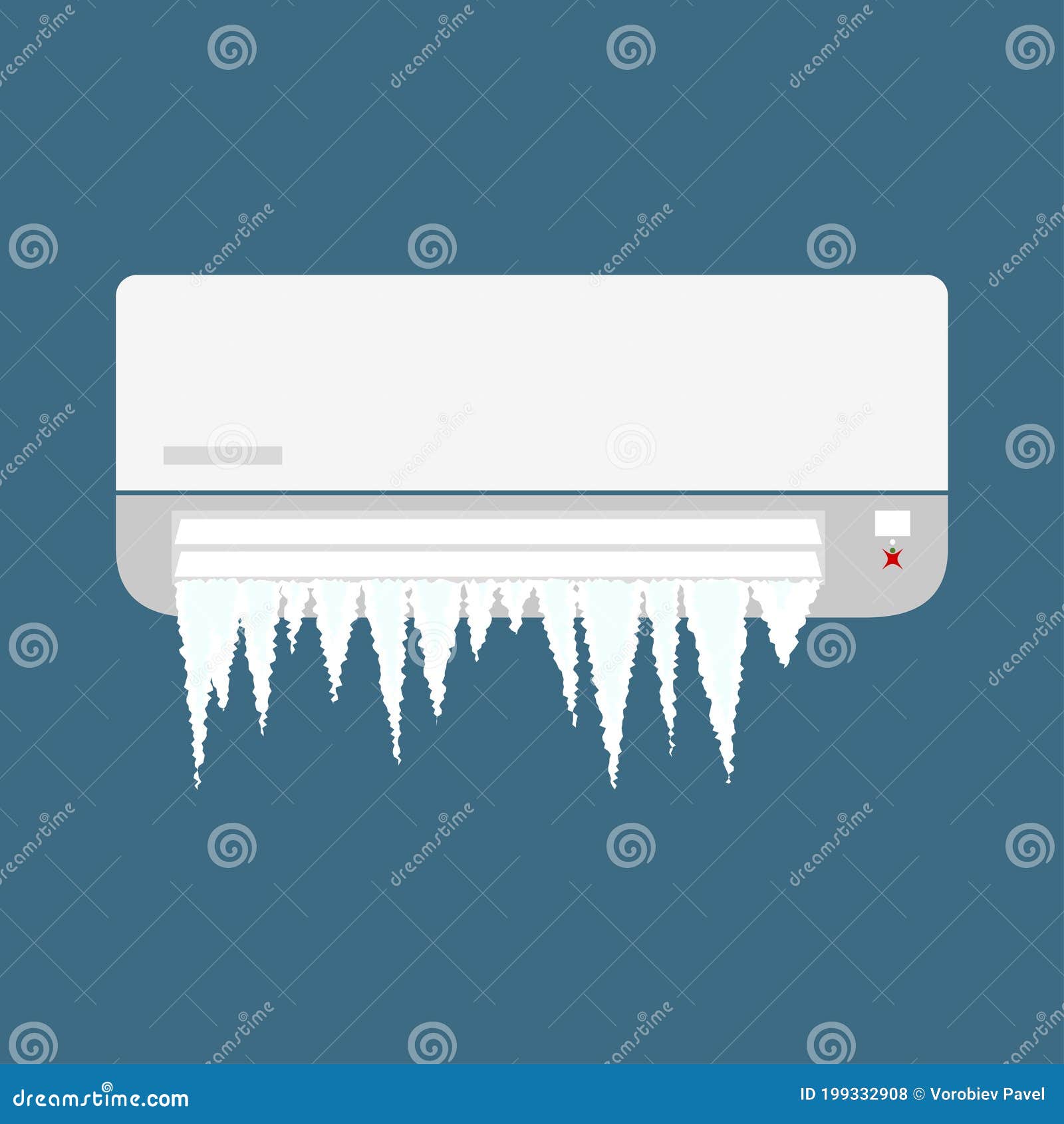 Air Conditioner Broken Icon Cartoon Vector | CartoonDealer.com #124244013